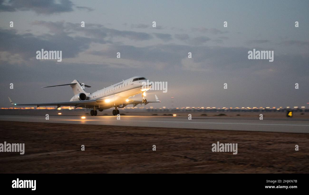 A U.S. Air Force E-11A Battlefield Airborne Communications Node (BACN ...