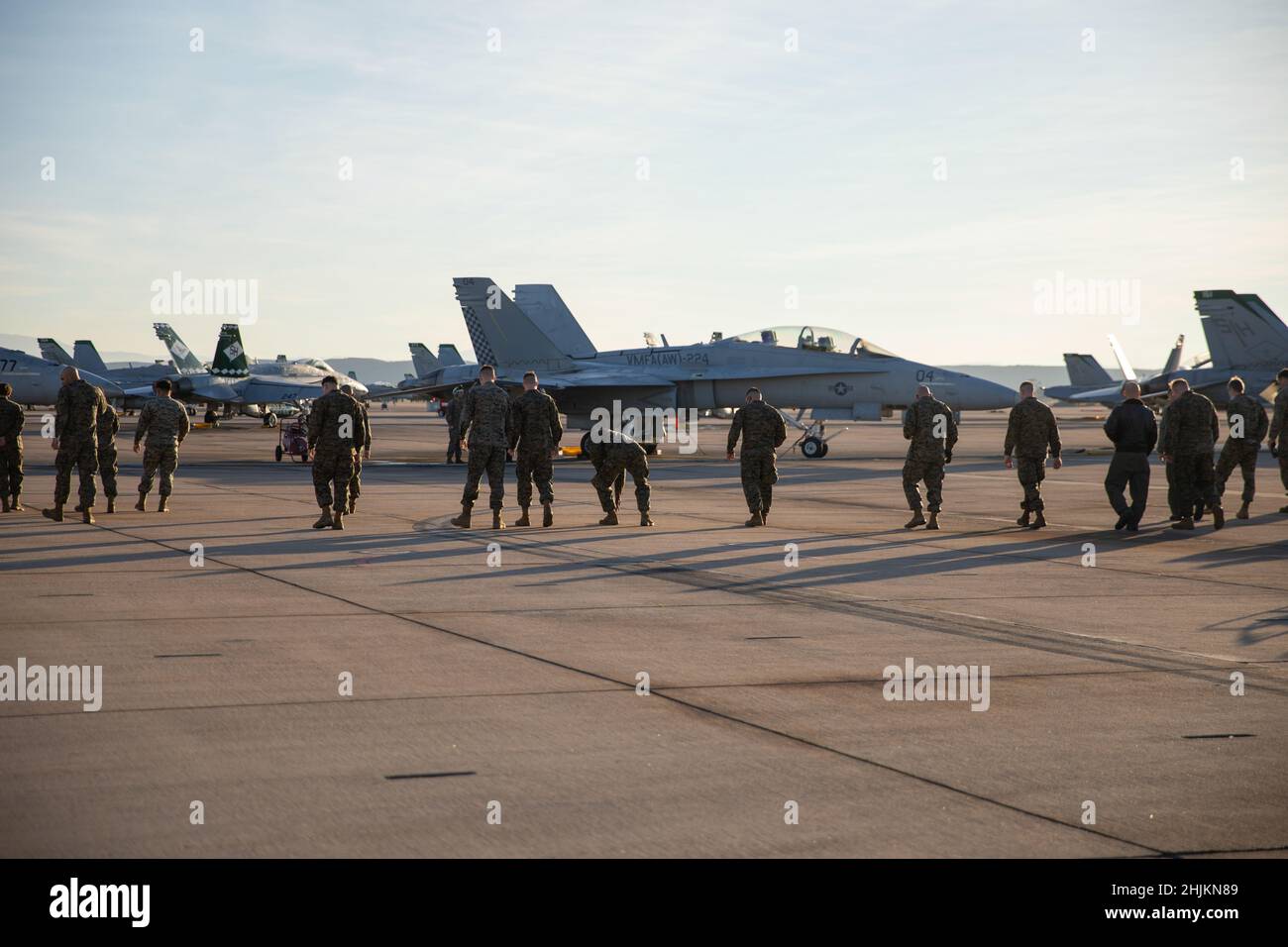 U.S. Marines with Headquarters and Headquarters Squadron, Marine Corps ...