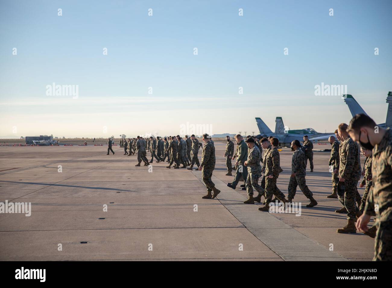 U.S. Marines with Headquarters and Headquarters Squadron, Marine Corps ...