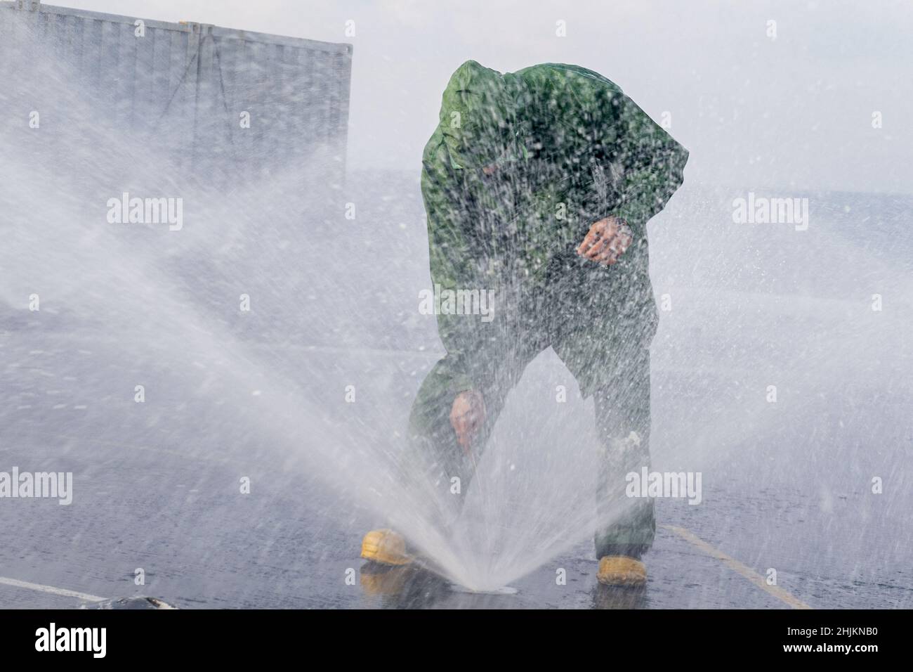 SASEBO HARBOR (Jan. 4, 2022) Fireman Gabriel Linn, from Paso Robles ...