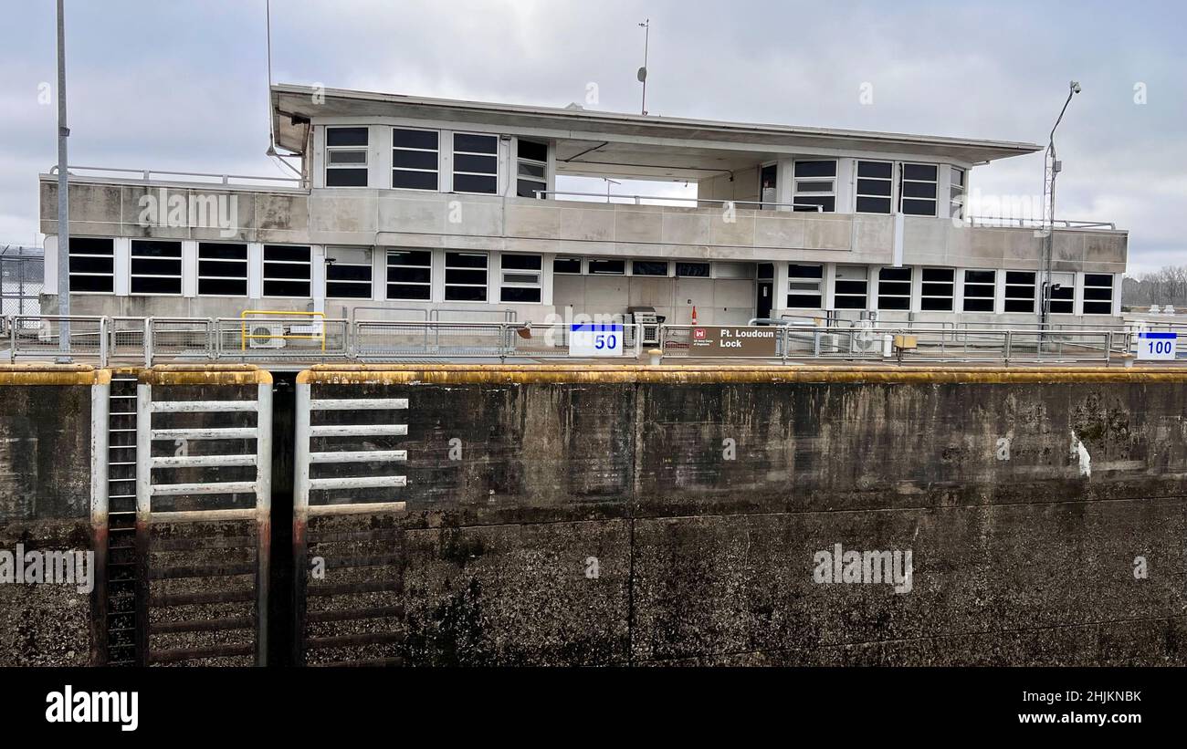 Overcast morning Jan. 4, 2022 at Fort Loudoun Lock Operations Center on ...