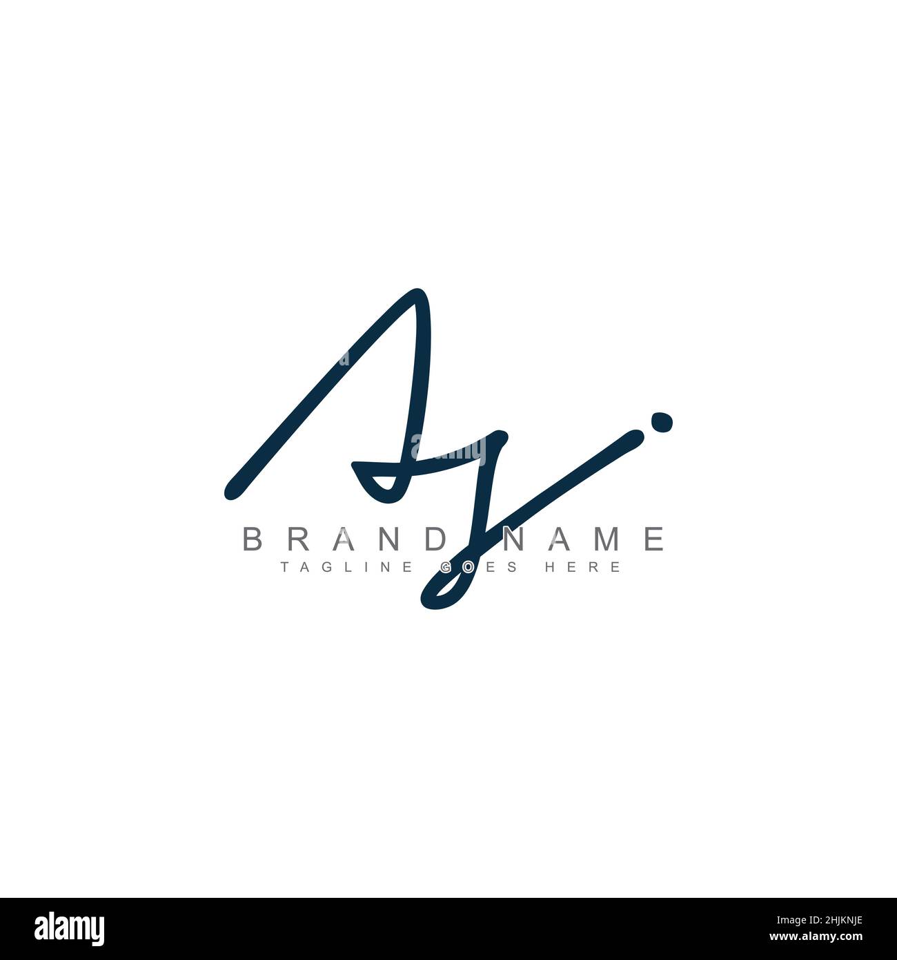 Initial Letter AS Logo - Handwritten Signature Style Logo - Minimal ...