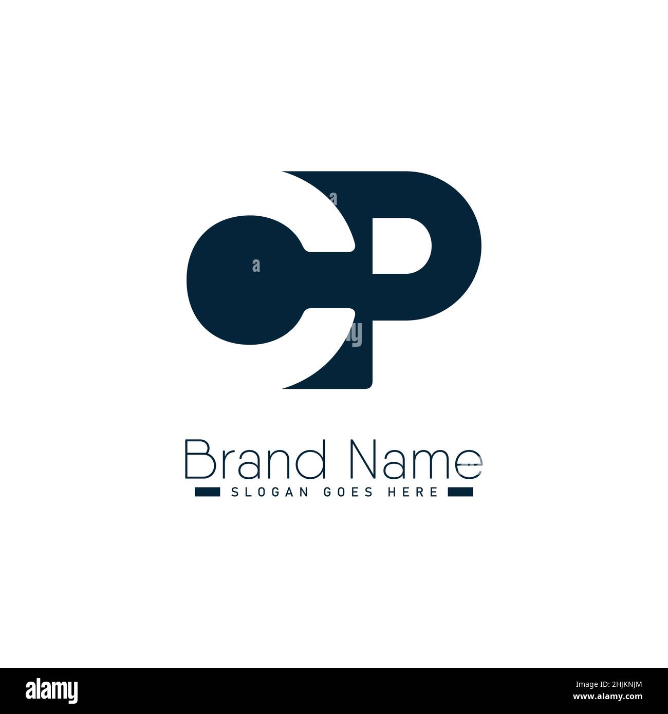 Initial Letter CP Logo - Simple Business Logo for Alphabet C and P ...