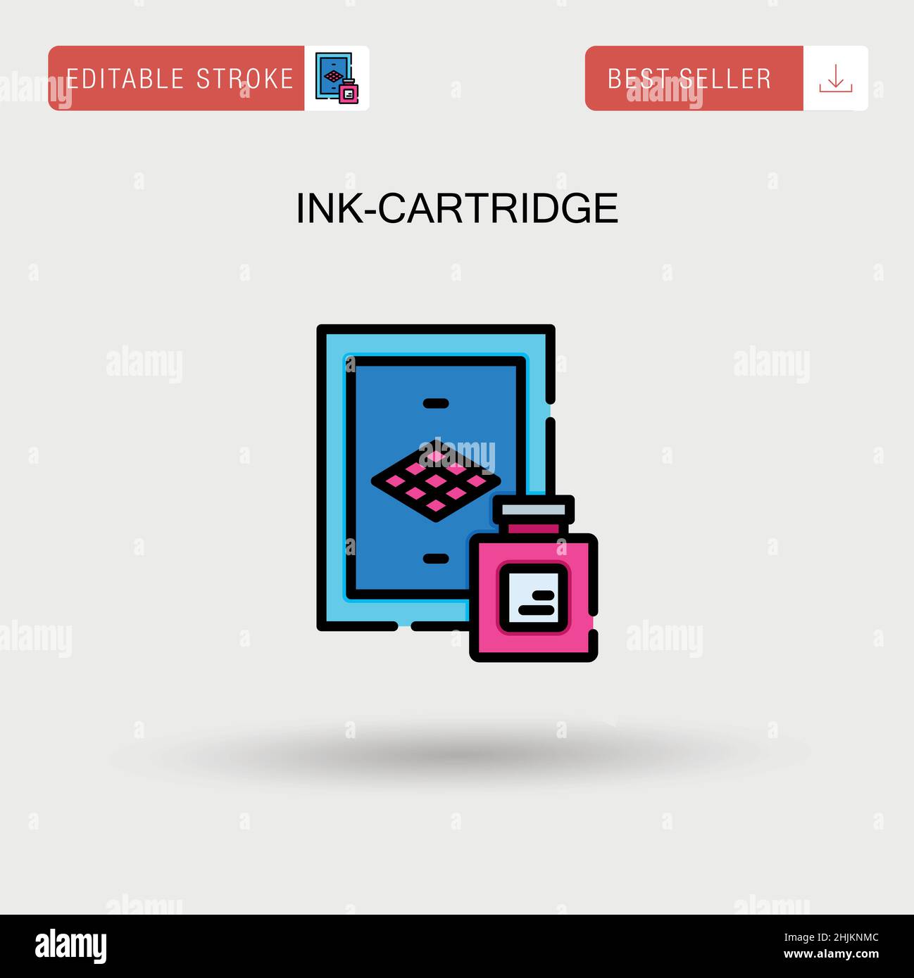 Ink-cartridge Simple vector icon Stock Vector Image & Art - Alamy