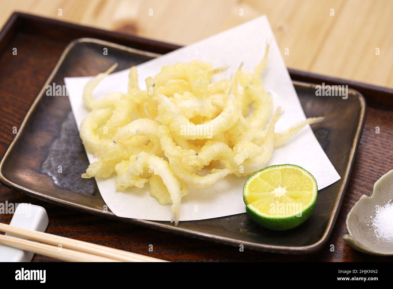 Shirauo (Japanese icefish ) tempura Stock Photo - Alamy