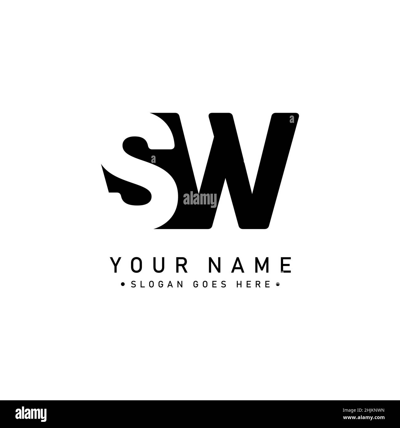 Minimal Business logo for Alphabet SW - Initial Letter S and W Logo ...