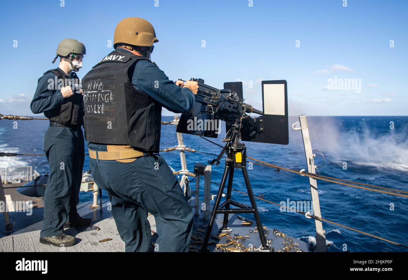 220105-N-HD110-1057 CARIBBEAN SEA - (Jan. 5, 2022) -- Gunner’s Mate 3rd ...