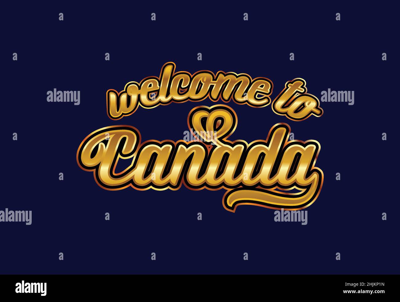 Welcome To Canada Word Text Creative Font Design Illustration. Welcome ...