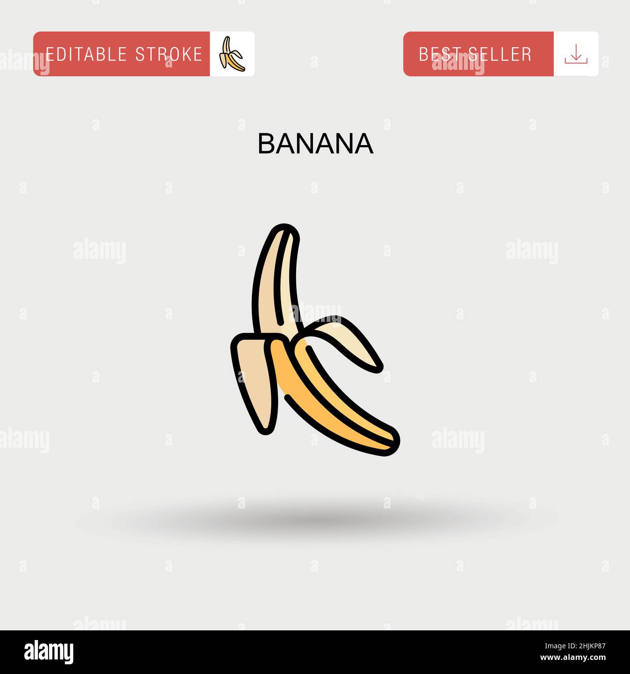 Banana Simple vector icon Stock Vector Image & Art - Alamy