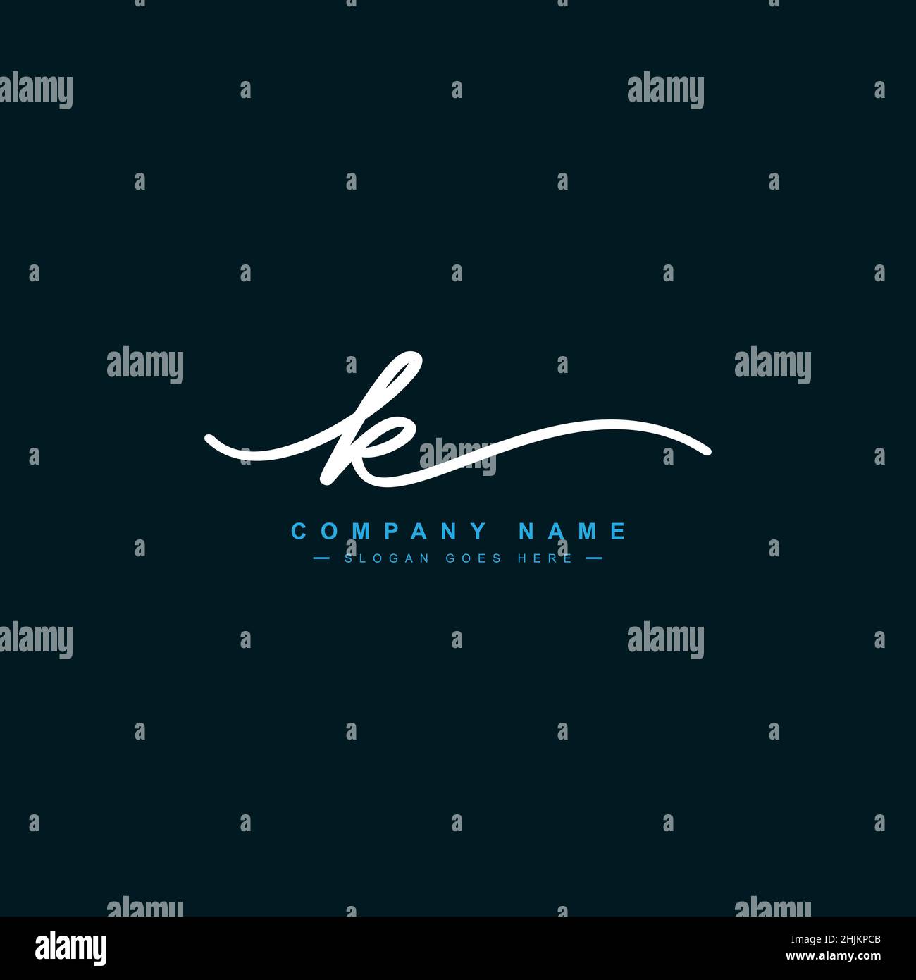 Handwritten Signature Logo for Initial Letter K - Simple Signature Logo ...