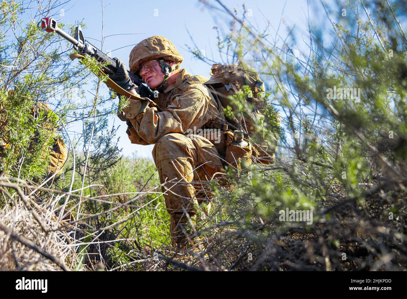 U.S. Marine Corps recruit Lucy Lindstrom, a recruit with Golf Company ...