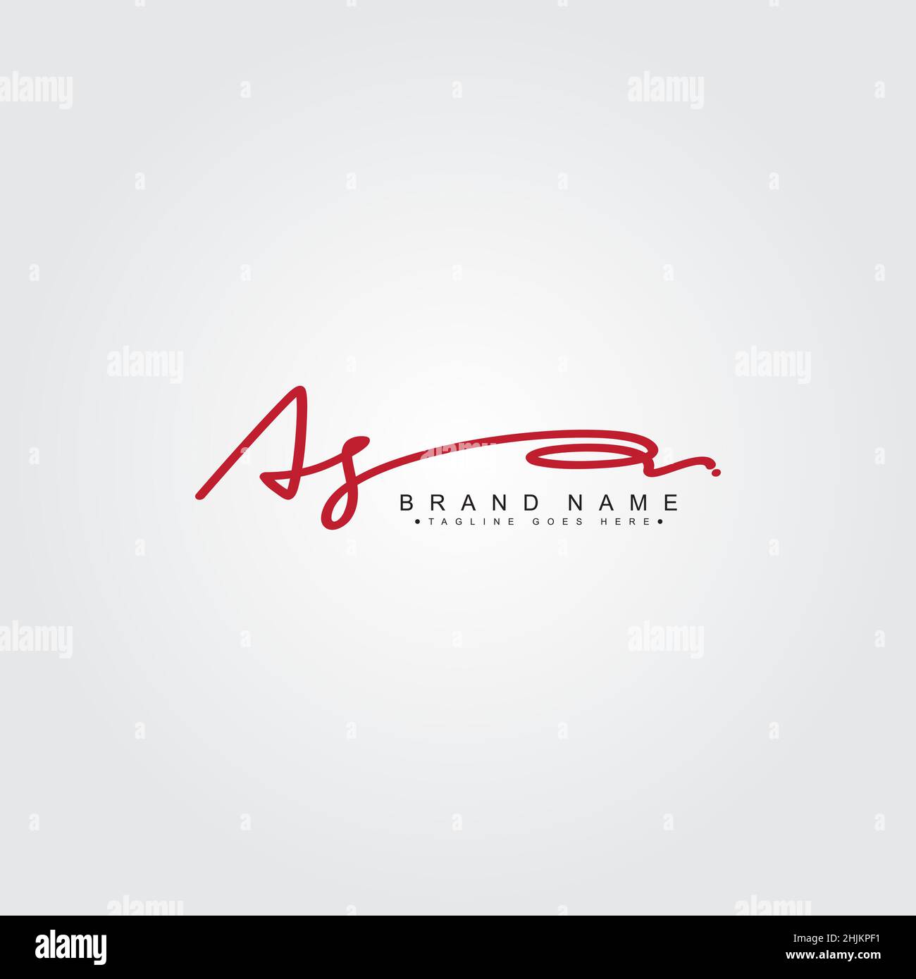 Initial Letter AS Logo - Handwritten Signature Style Logo - Minimal ...