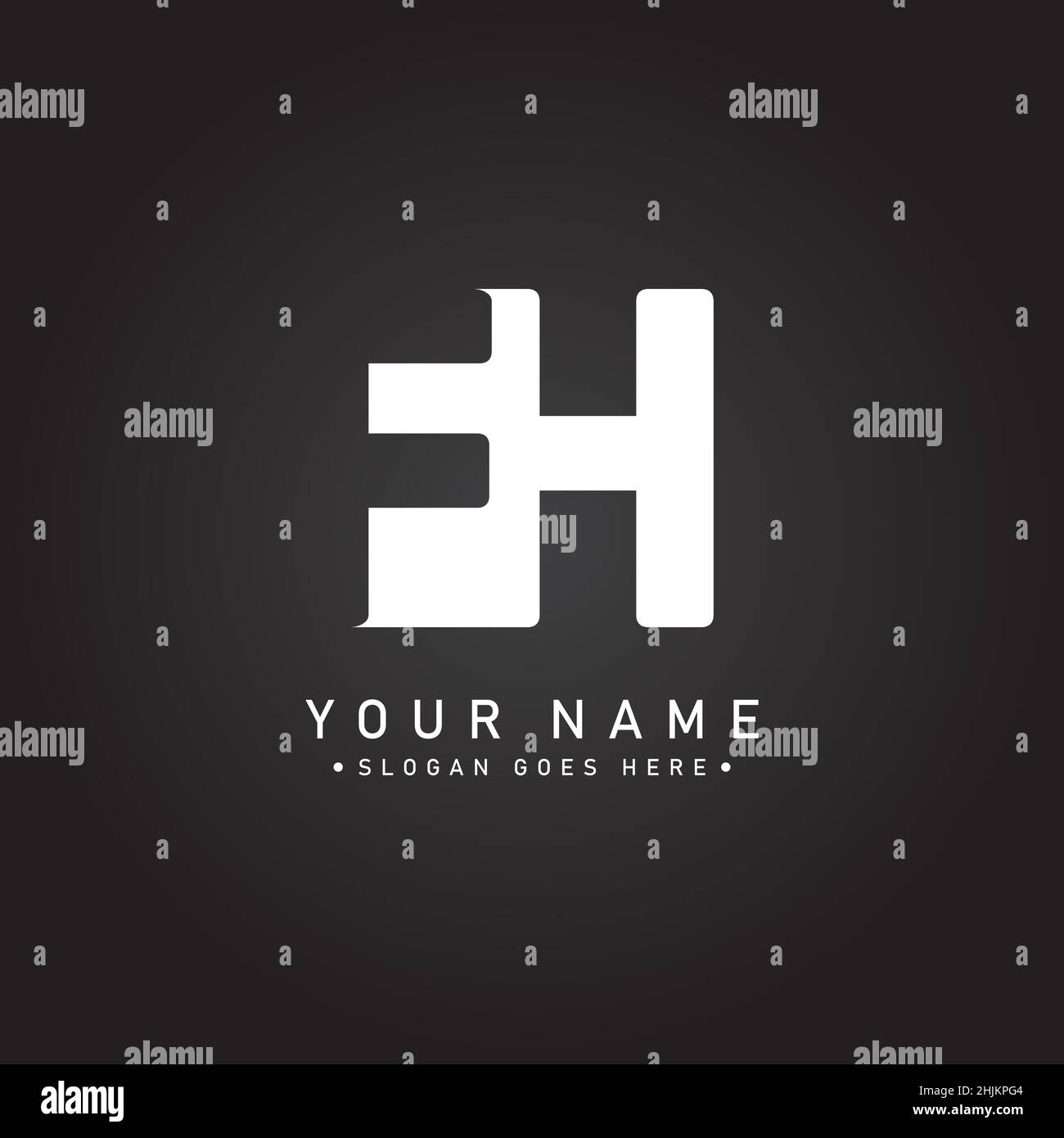 Initial Letter FH Logo - Minimal Business Logo for Alphabet F and H ...