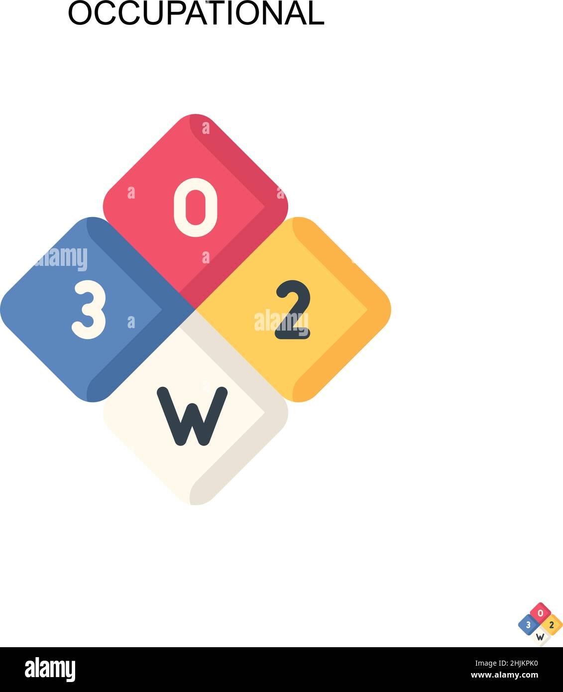 Occupational Simple vector icon. Illustration symbol design template ...