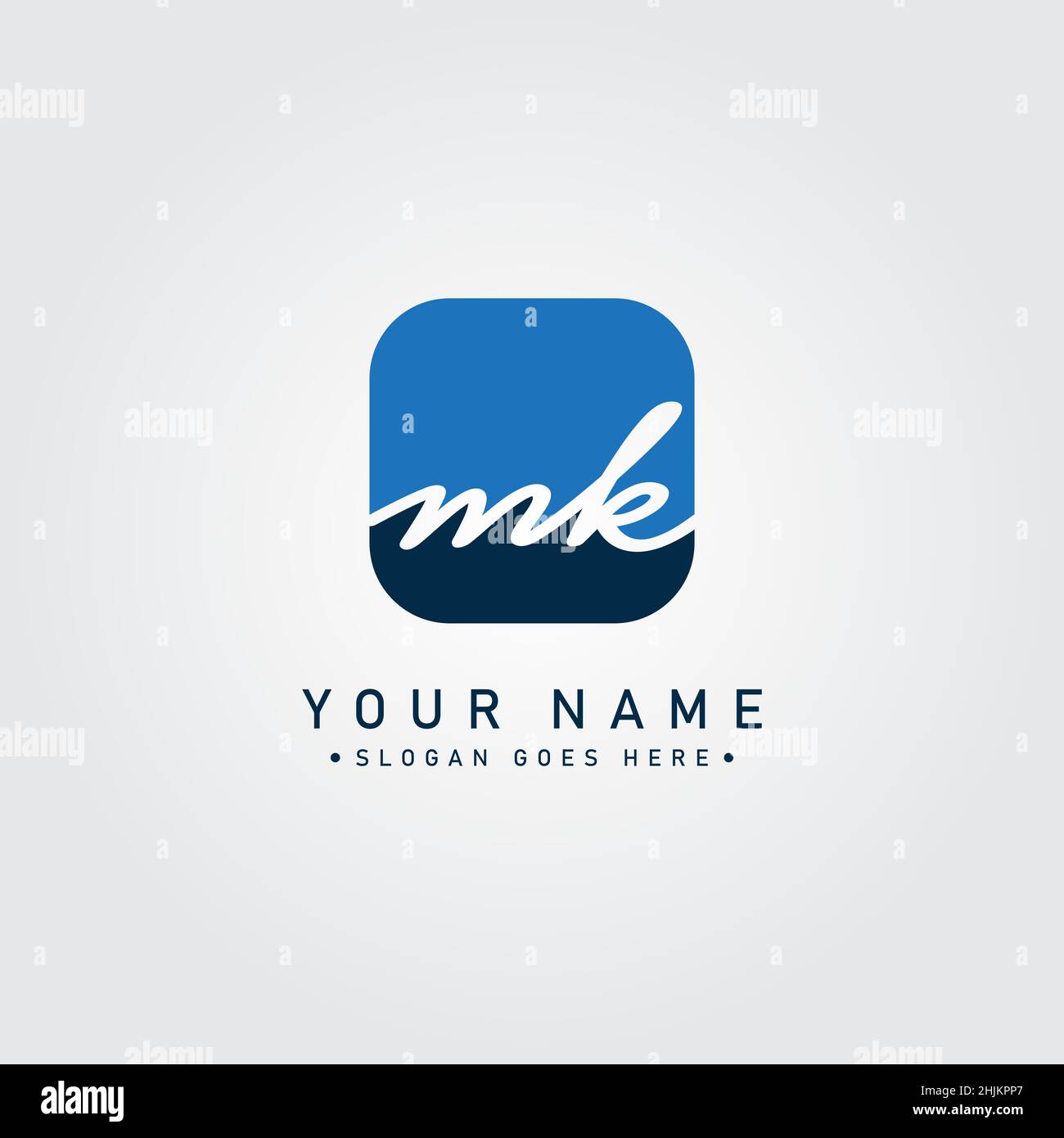 Initial Letter MK Logo - Hand Drawn Signature Logo - Minimal Vector ...