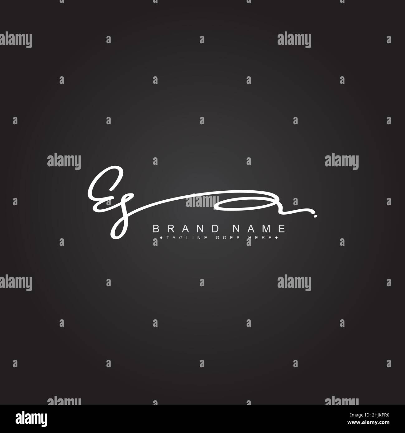 Initial Letter CS Logo - Handwritten Signature Logo - Minimal Vector ...