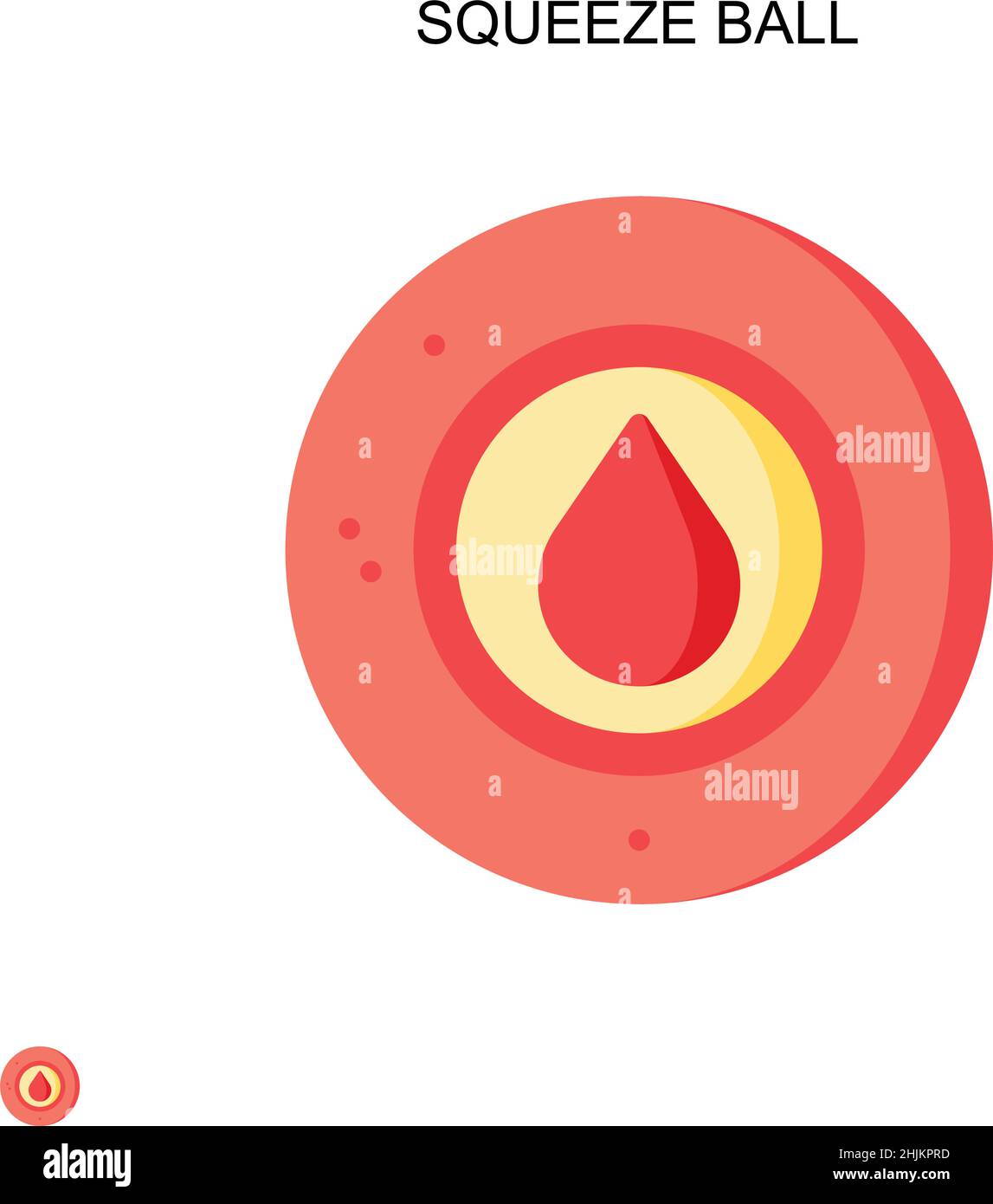 Squeeze ball Simple vector icon. Illustration symbol design template ...