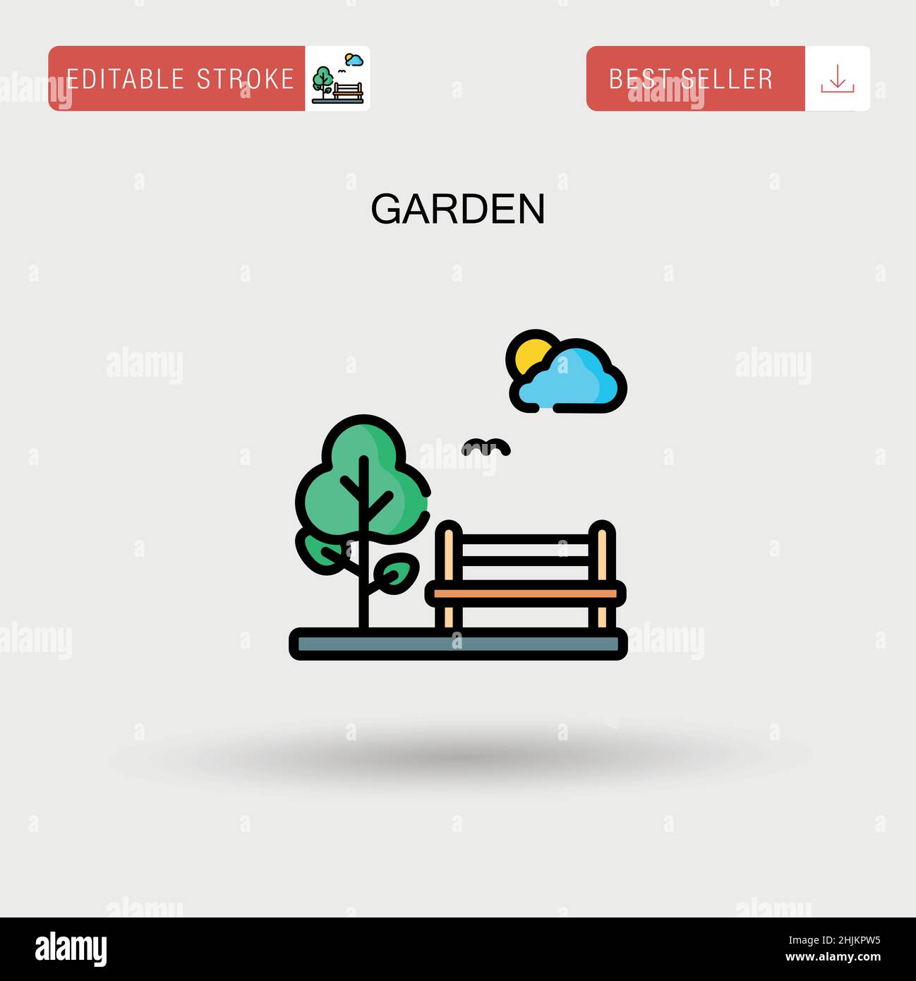 Garden Simple vector icon Stock Vector Image & Art - Alamy
