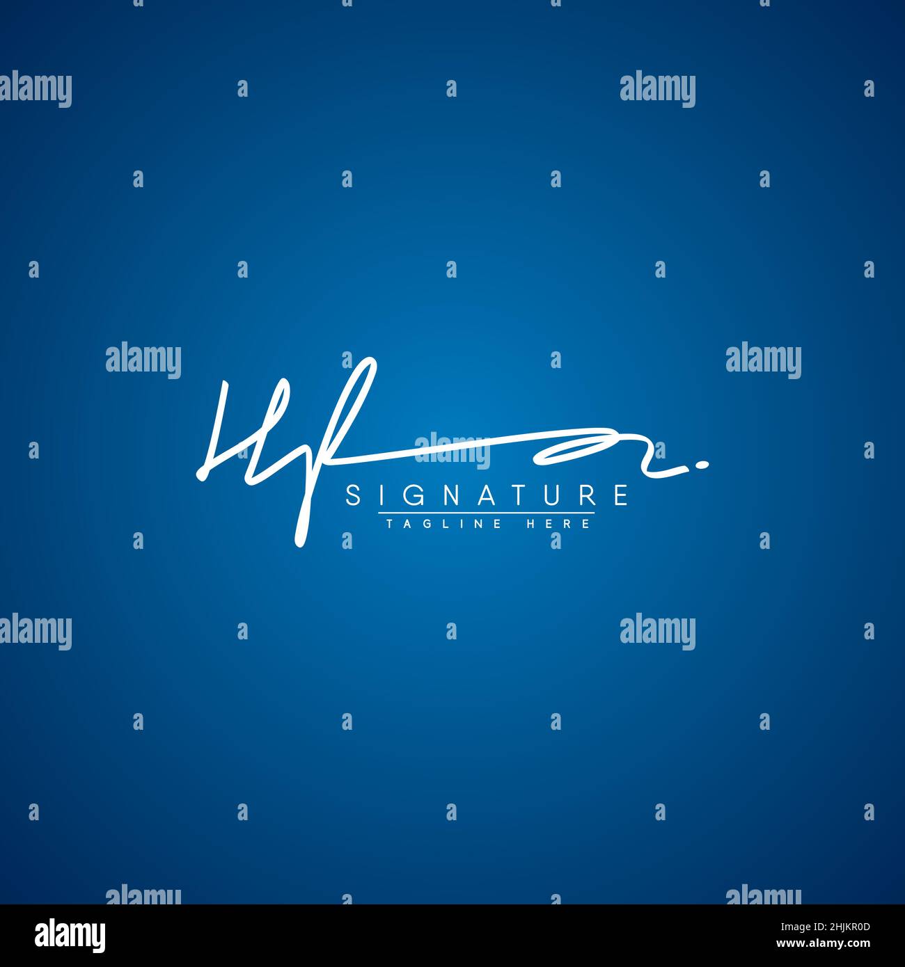 Initial Letter HF Logo - Hand Drawn Signature Style Logo - Minimal ...