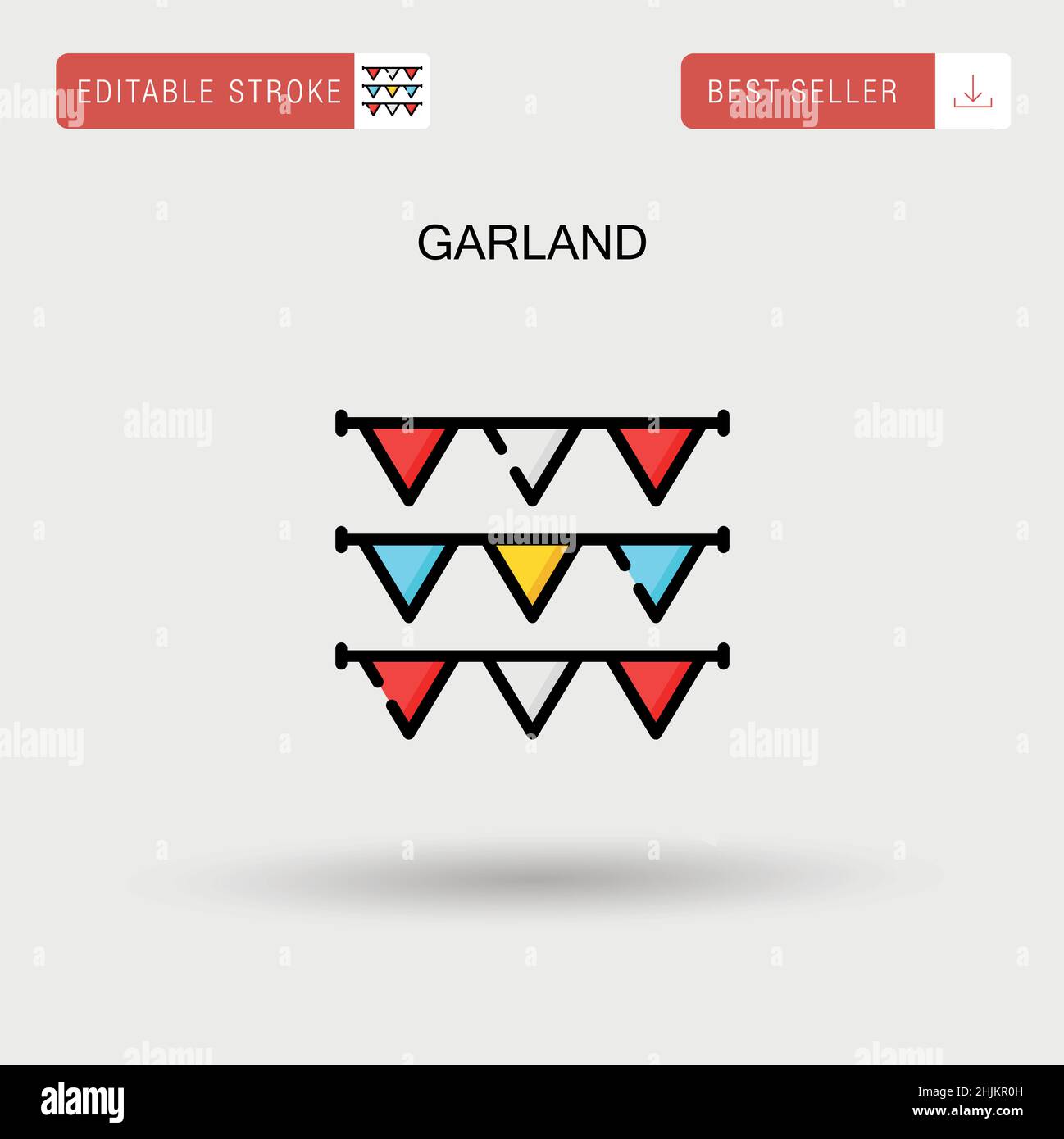 Garland design hi-res stock photography and images - Alamy