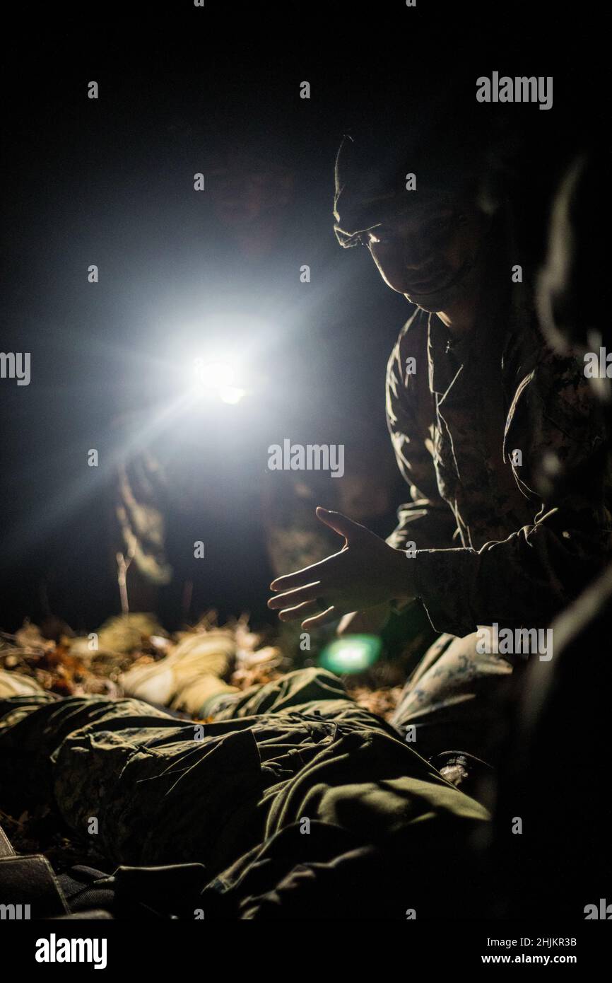 Marines with Bravo Company, 1st Battalion, 23rd Marine Regiment, 4th ...