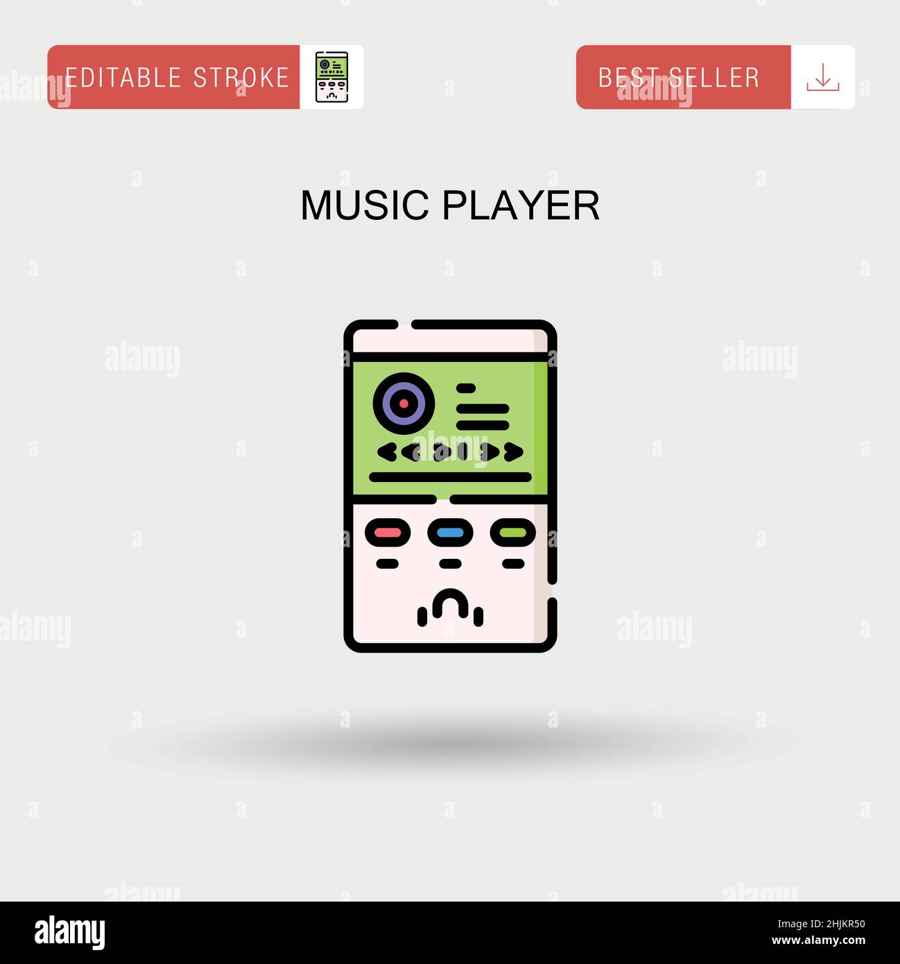 Music player Simple vector icon Stock Vector Image & Art - Alamy