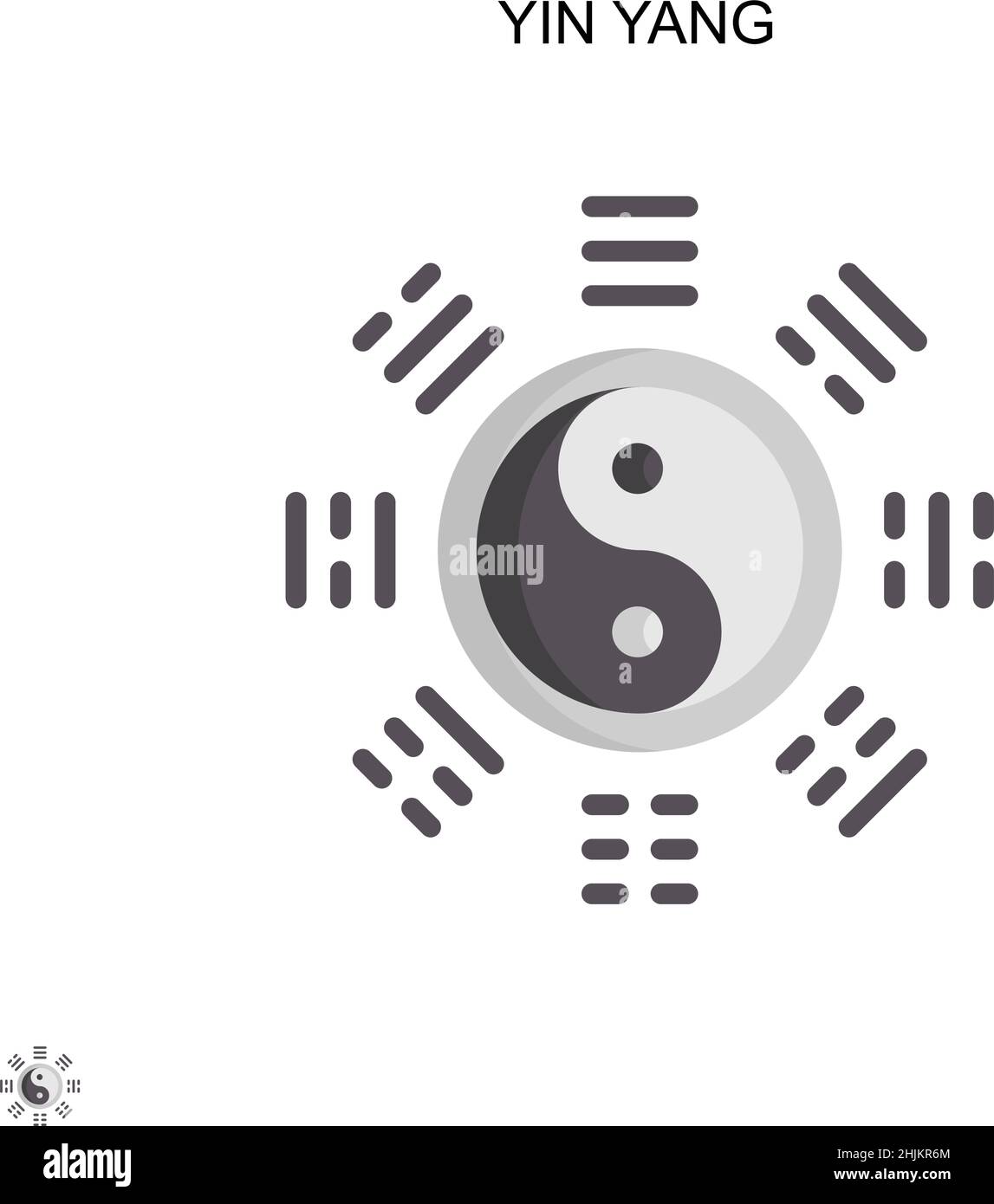 Yin yang Simple vector icon. Illustration symbol design template for ...