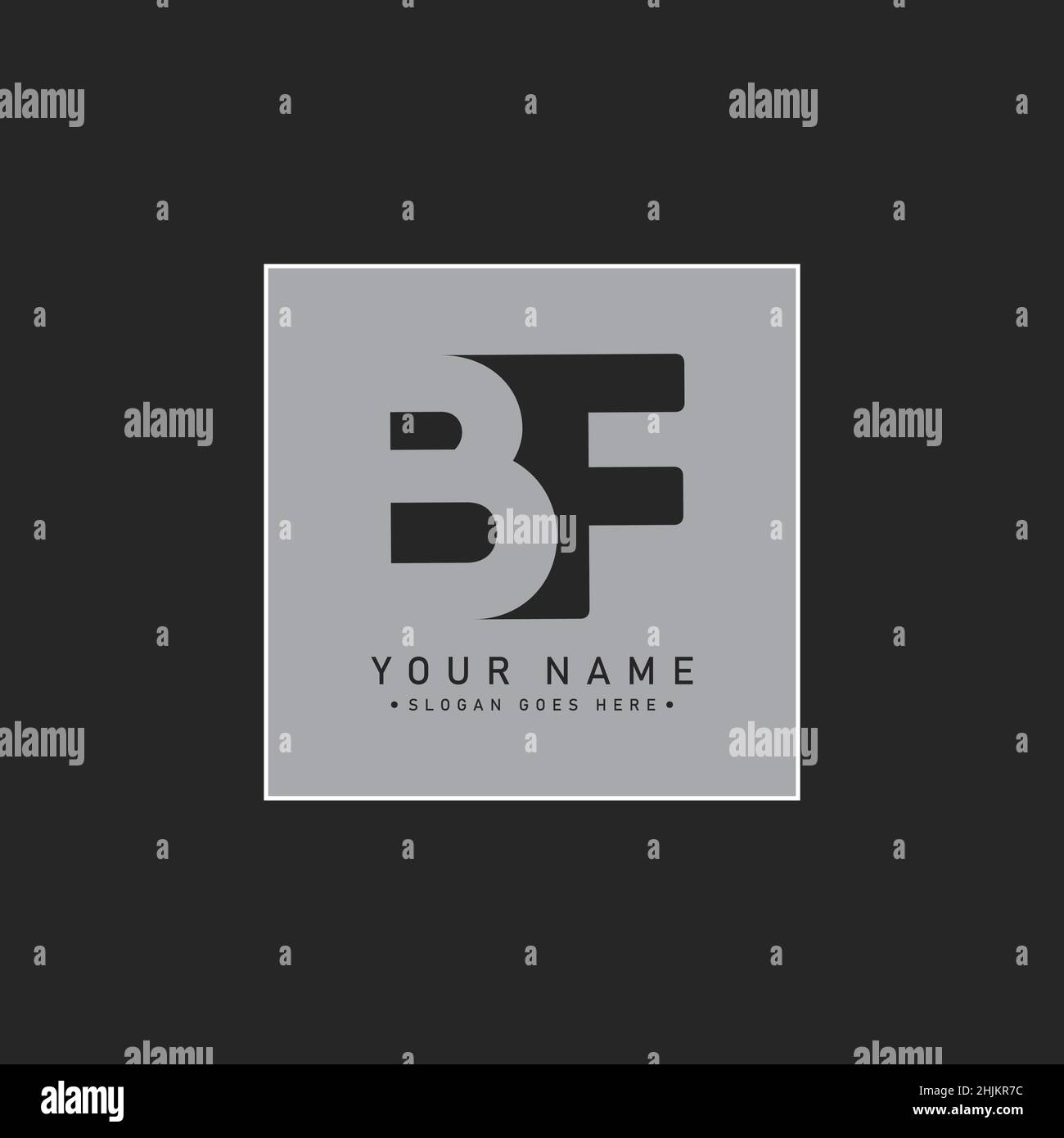 Initial Letter BF Logo - Simple Business Logo for Alphabet B and F ...