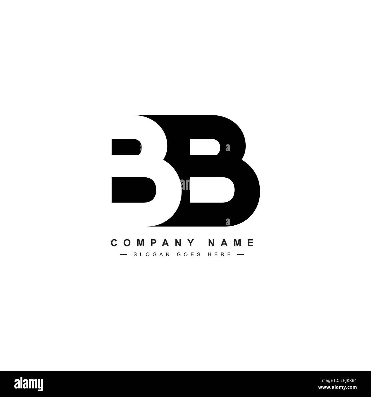 Simple Business Logo for Initial Letter BB - Alphabet Logo - Monogram ...