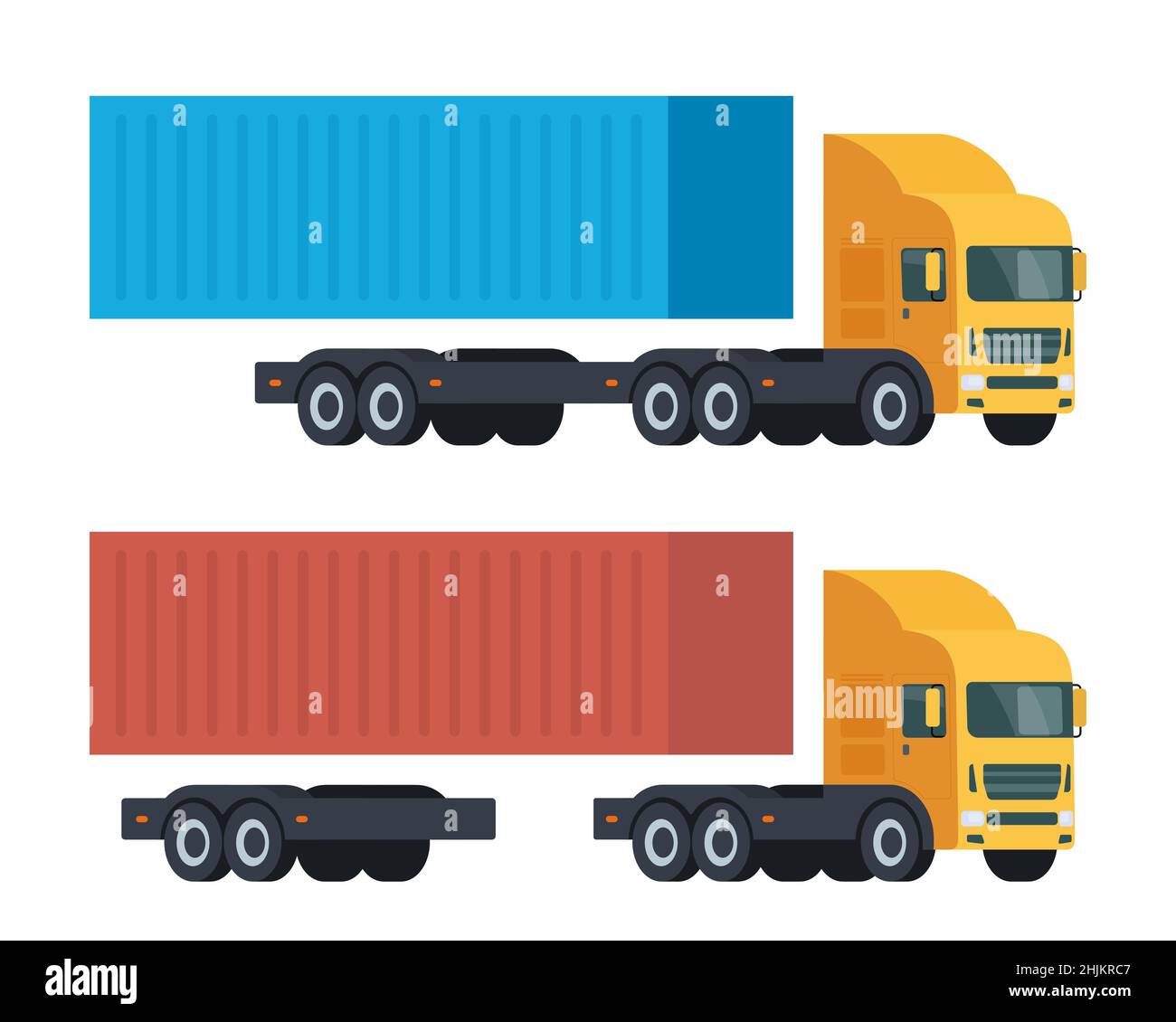Cargo Truck parts: body, cabin. Commercial transport. Logistics. Car ...