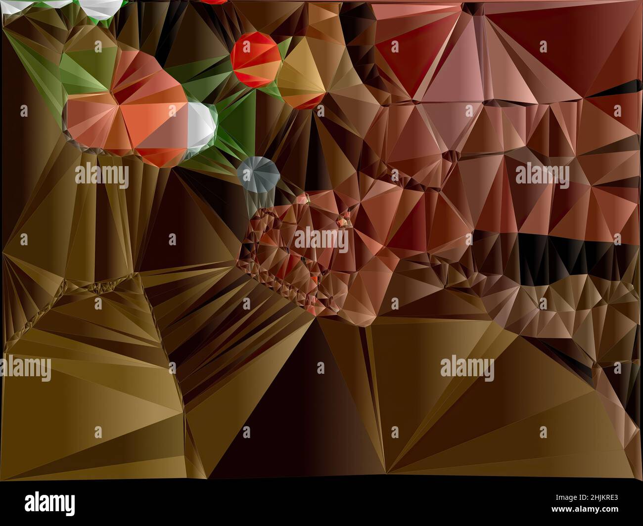 Artwork of abstract composition made with geometrical shapes and ...