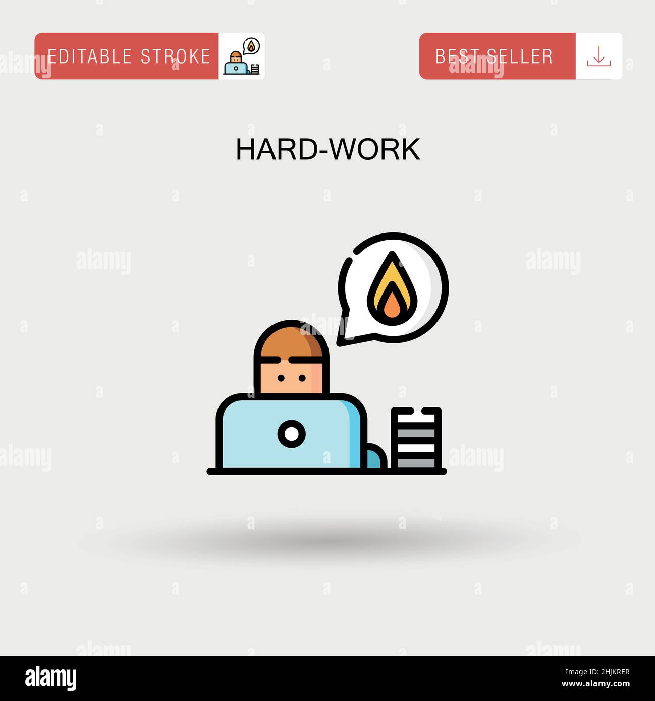Hard-work Simple vector icon Stock Vector Image & Art - Alamy