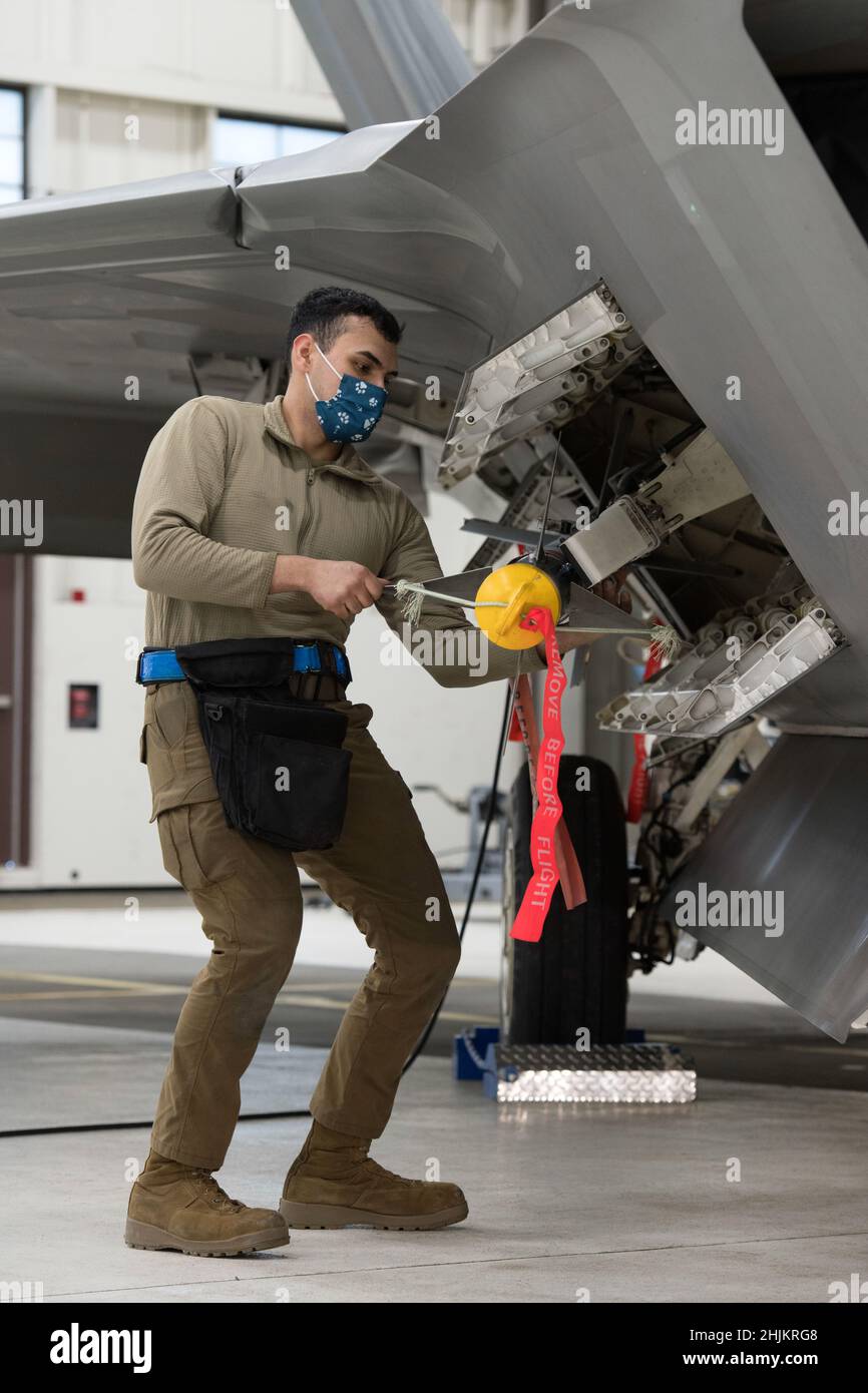 U.S. Air Force Senior Airman Christian Cortez, assigned to the 525th ...