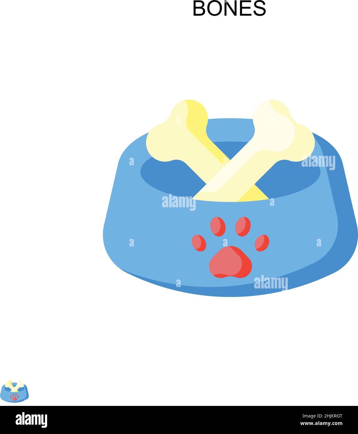 Bones Simple vector icon. Illustration symbol design template for web ...