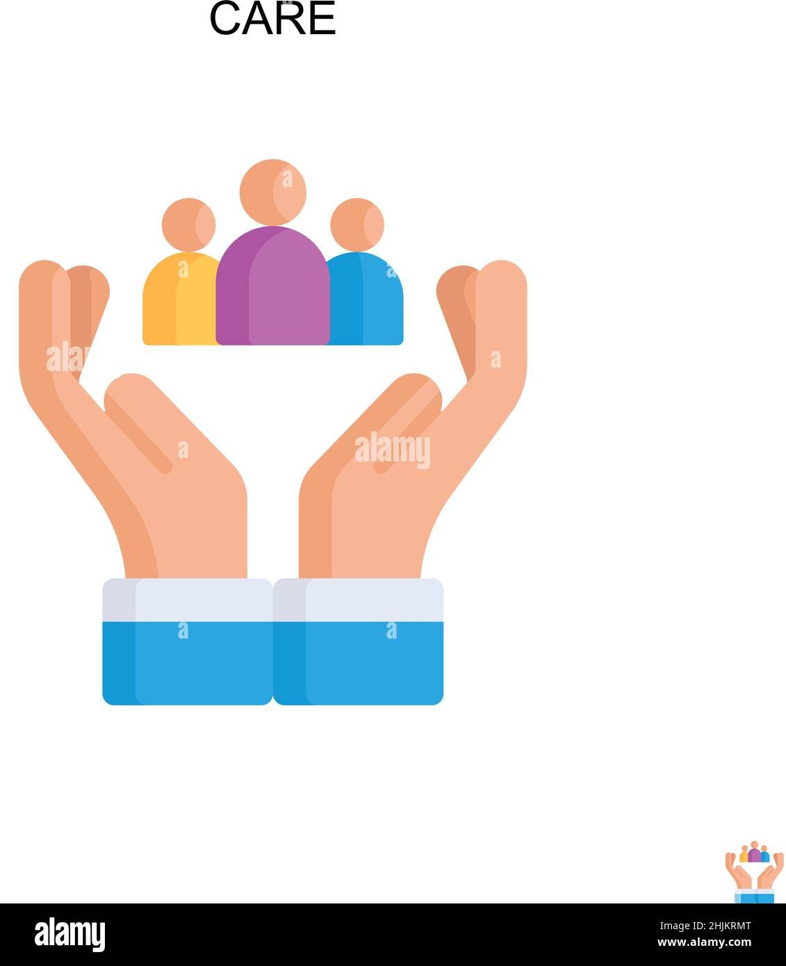 Care Simple vector icon. Illustration symbol design template for web ...