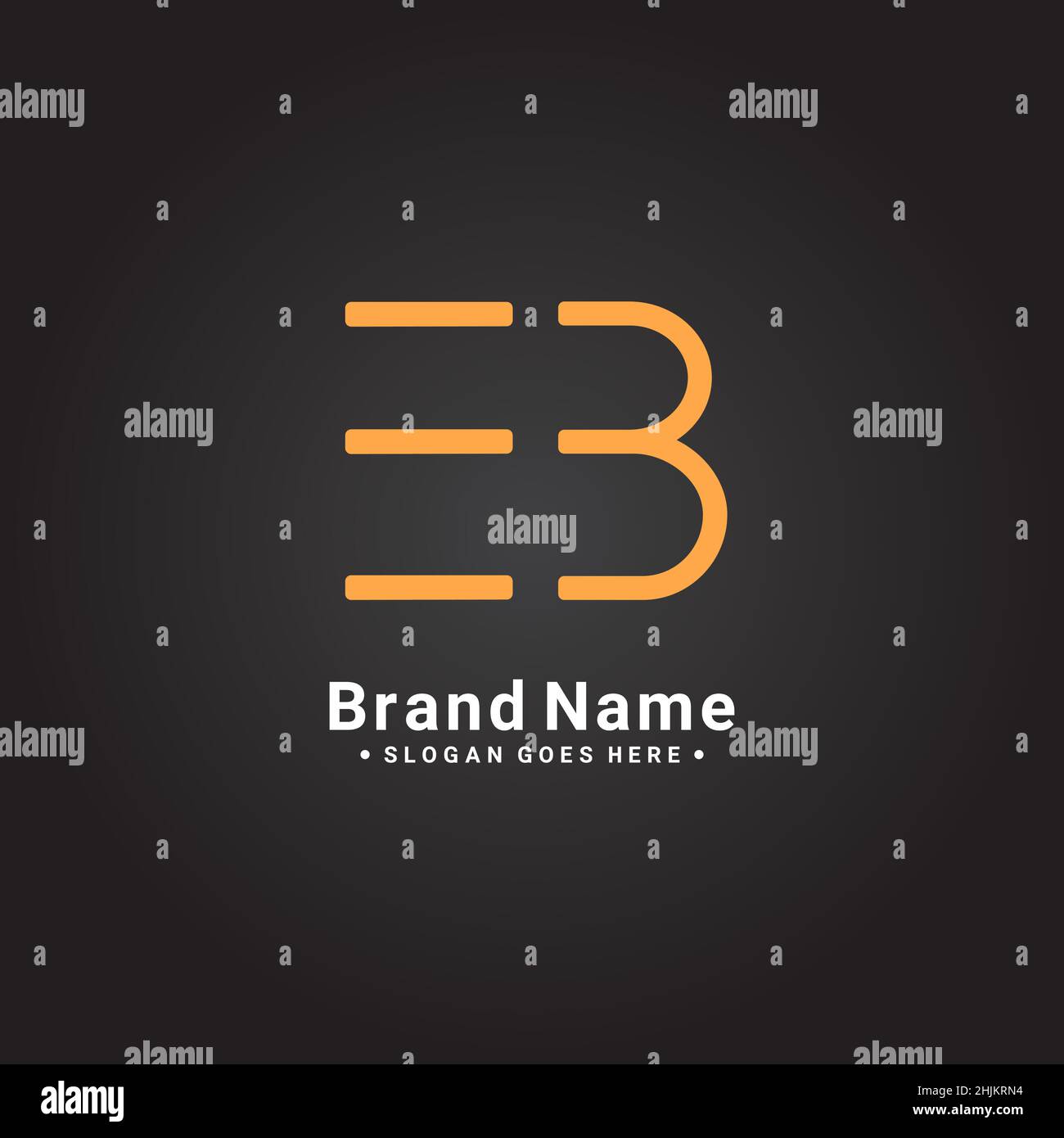 Initial Letter EB Logo - Simple Business Logo for Alphabet E and B ...