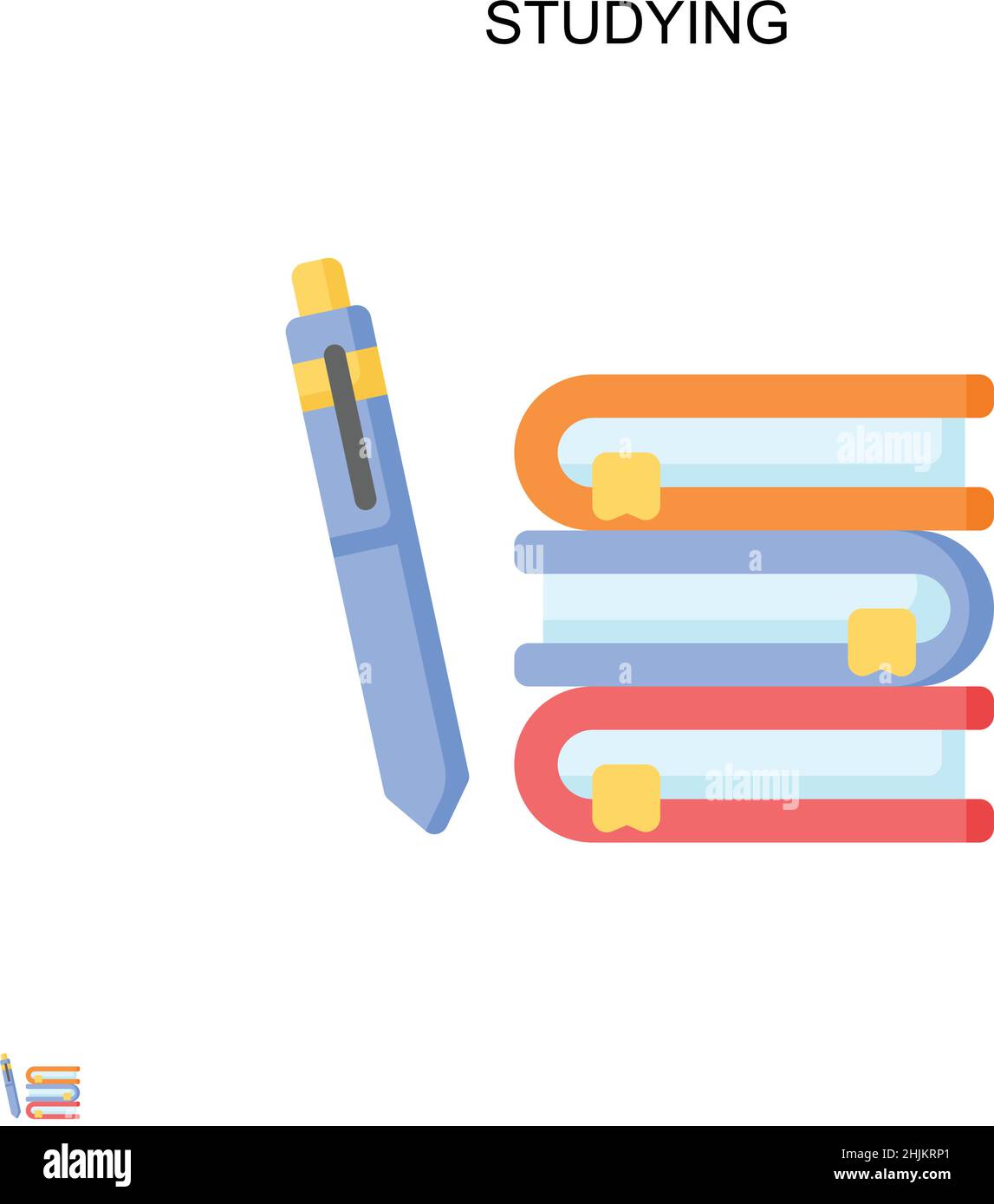 Studying Simple vector icon. Illustration symbol design template for ...