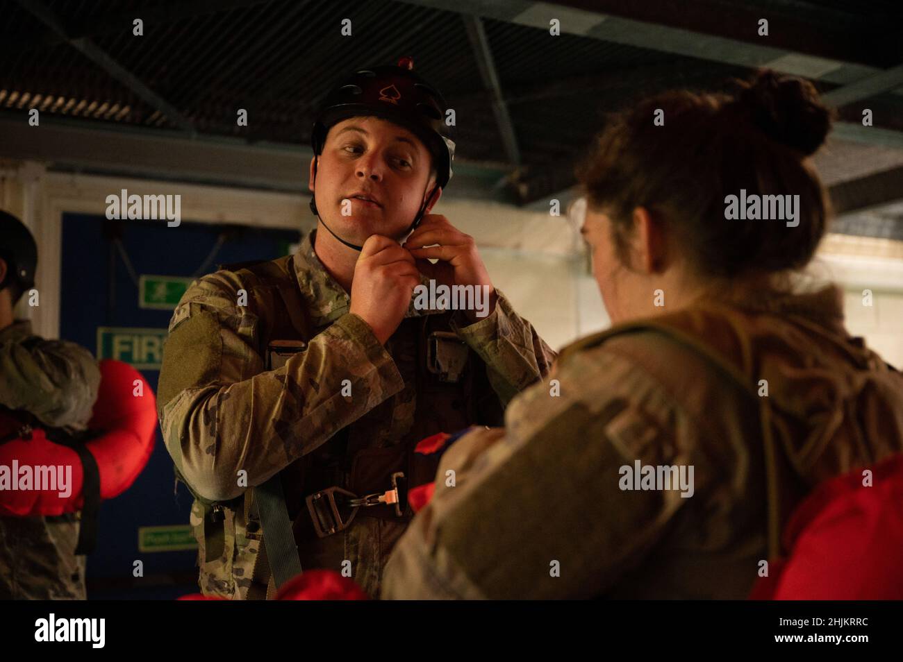 U.S. Air Force Staff Sgt. Drew Freeburn, an airborne cryptologic ...