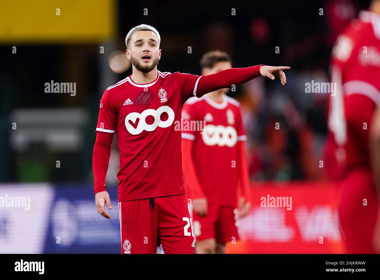 LIEGE, BELGIUM - JANUARY 30: Nicolas Raskin of Standard de Liege during ...