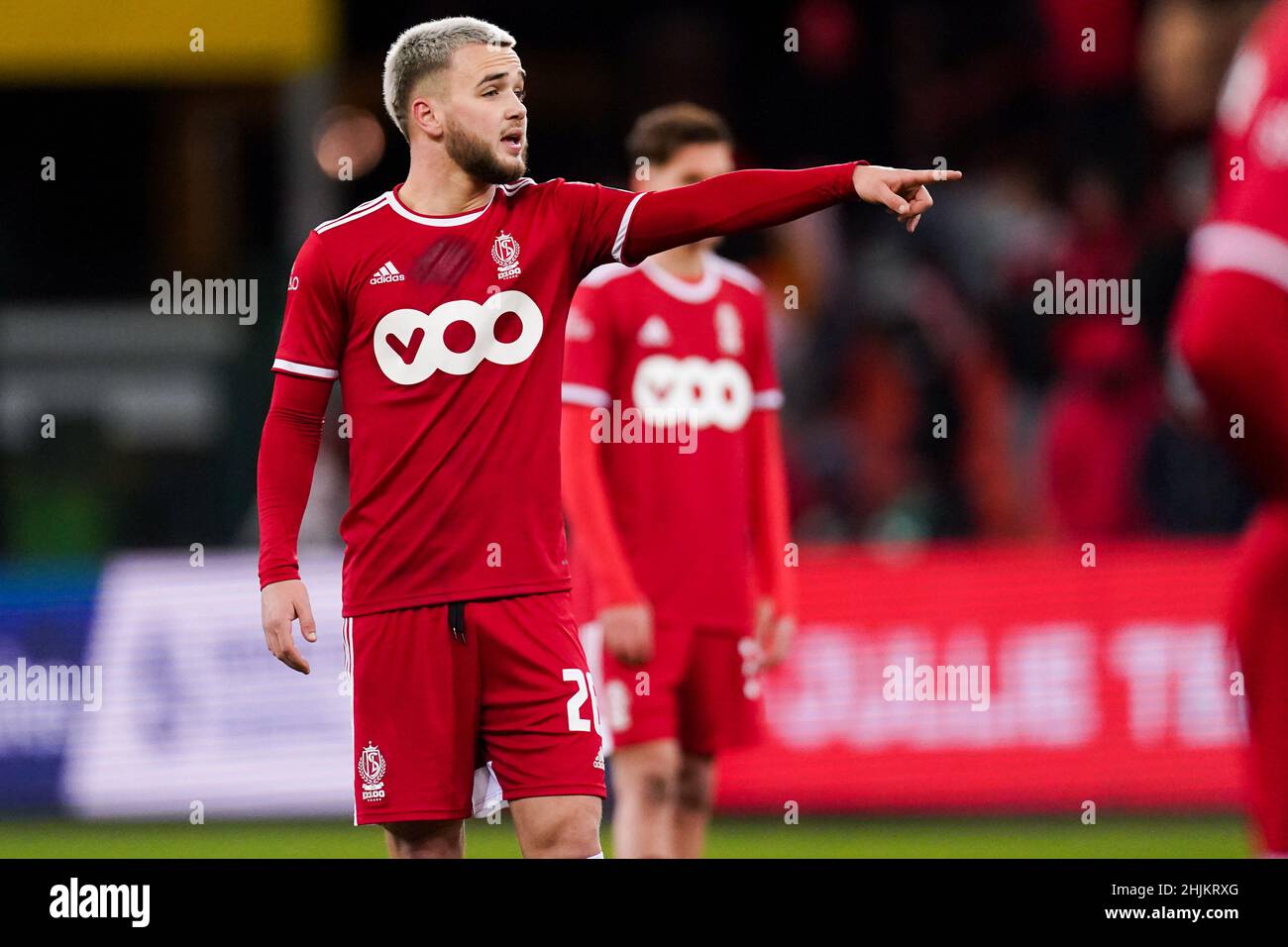 LIEGE, BELGIUM - JANUARY 30: Nicolas Raskin of Standard de Liege during ...