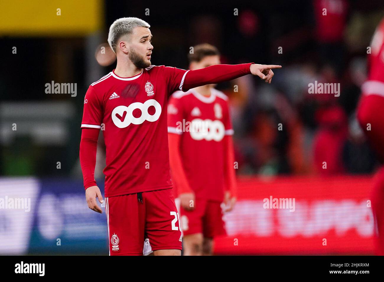 LIEGE, BELGIUM - JANUARY 30: Nicolas Raskin of Standard de Liege during ...