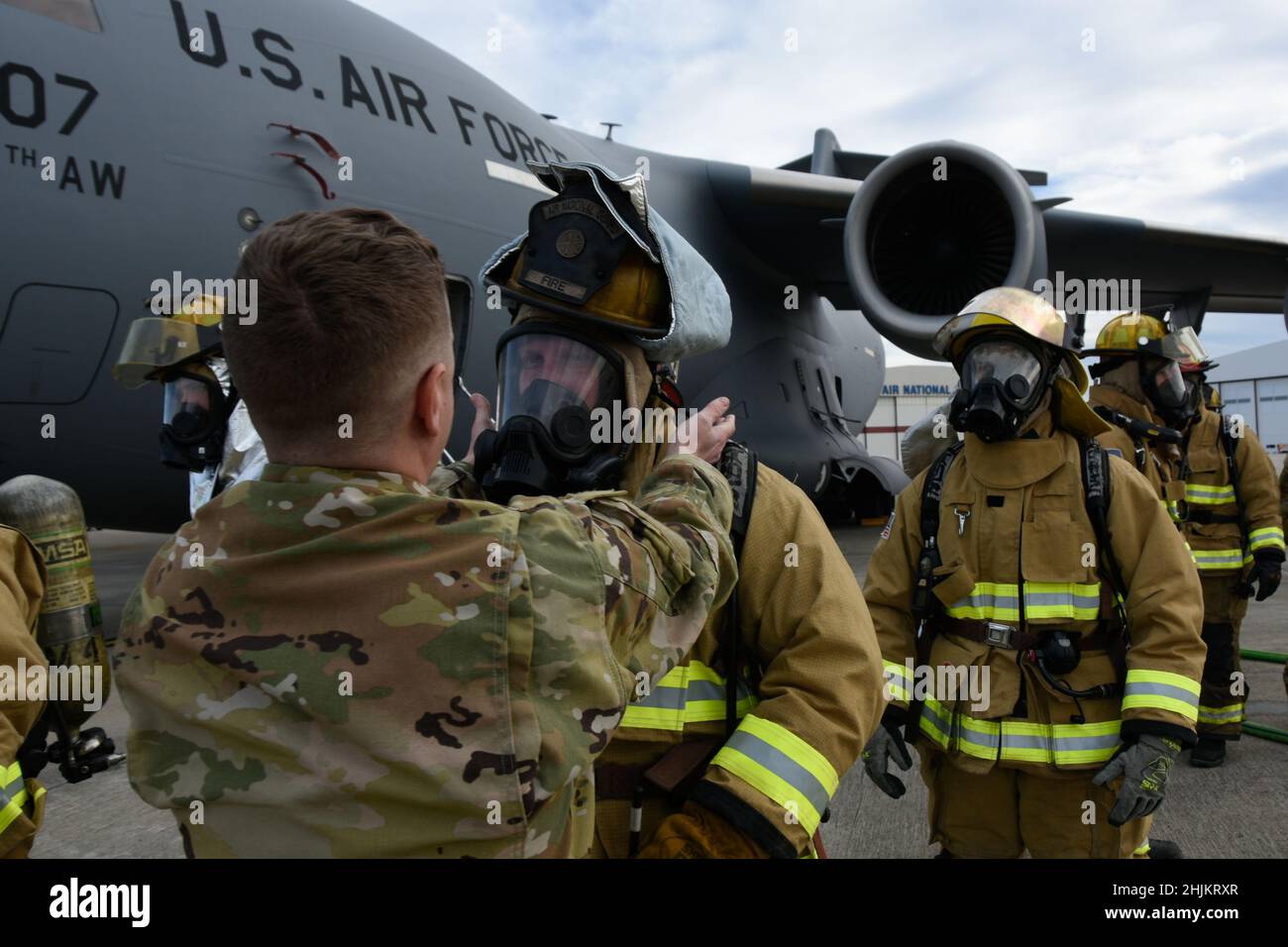 Aircraft egress exercise hi-res stock photography and images - Alamy