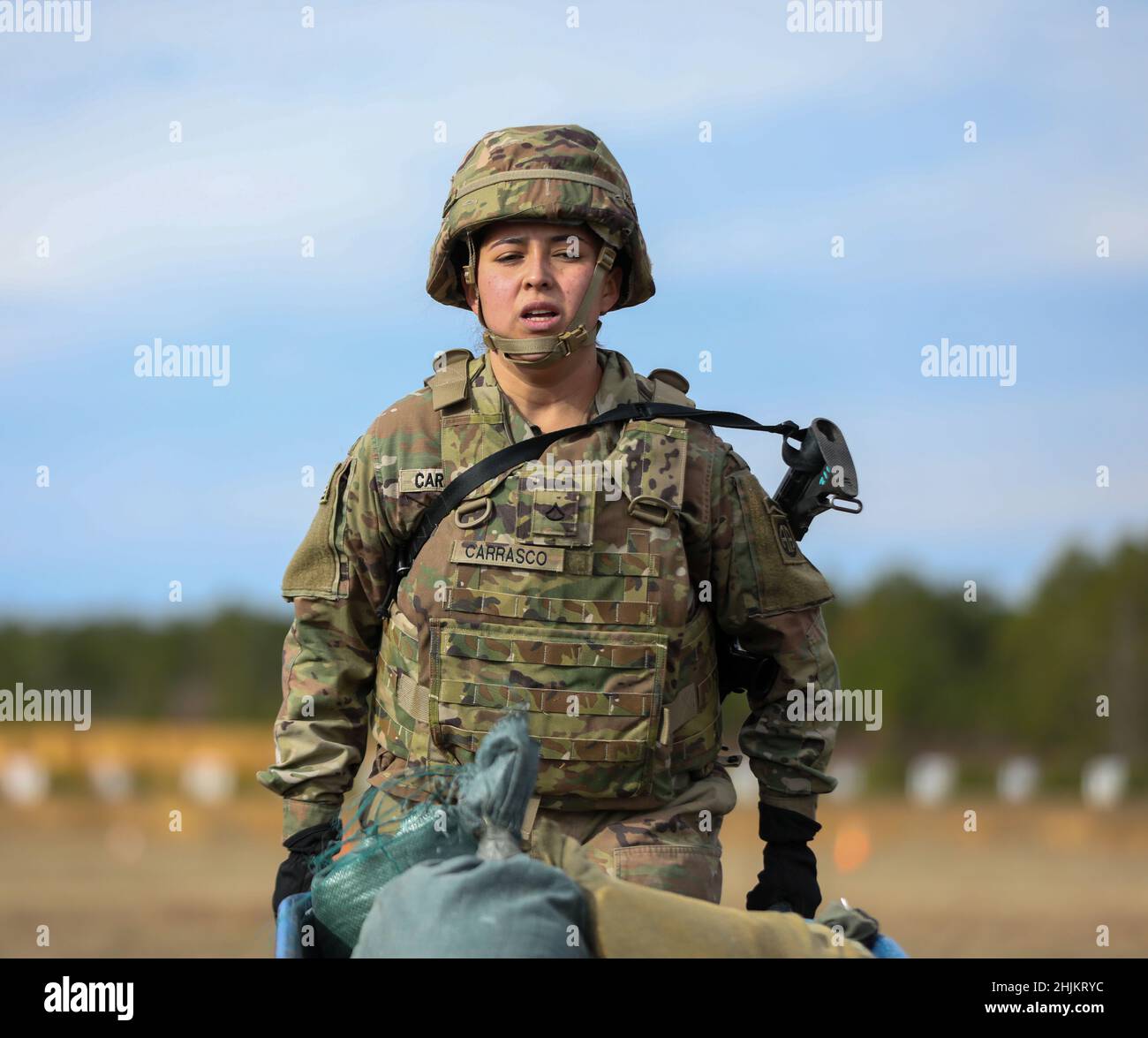 A Paratrooper assigned to the 82nd Airborne Division, participates in a ...