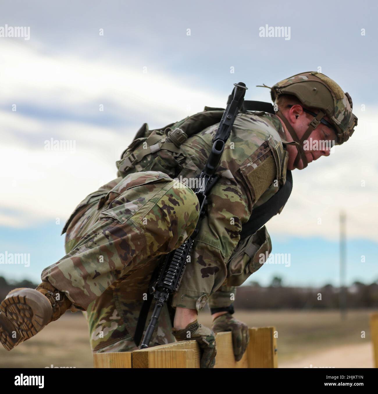 A Paratrooper assigned to the 82nd Airborne Division, participates in a ...
