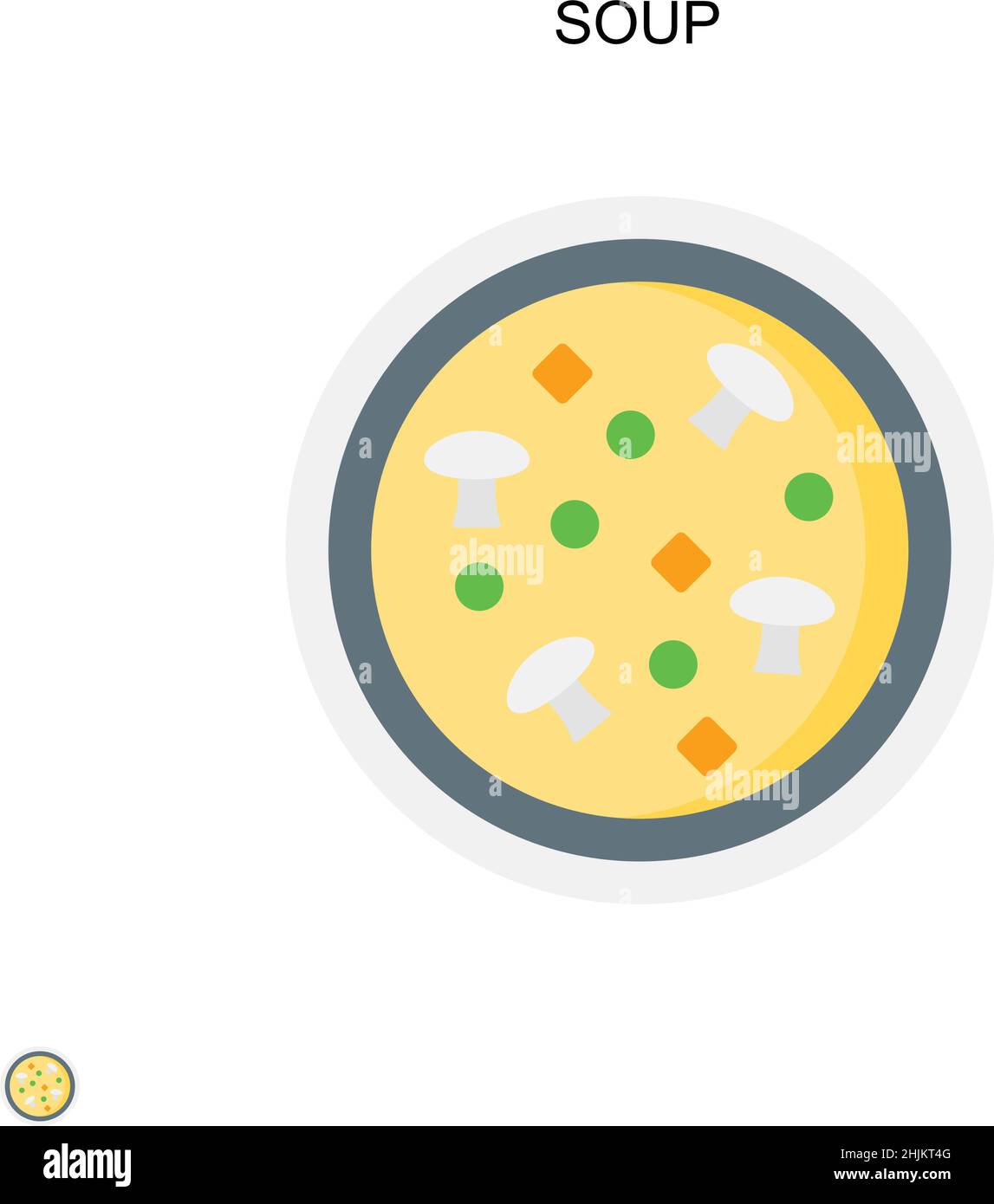 Soup Simple vector icon. Illustration symbol design template for web ...