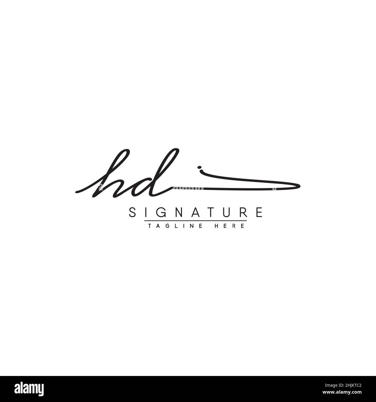 Initial Letter HD Logo - Handwritten Signature Style Logo - Minimal ...