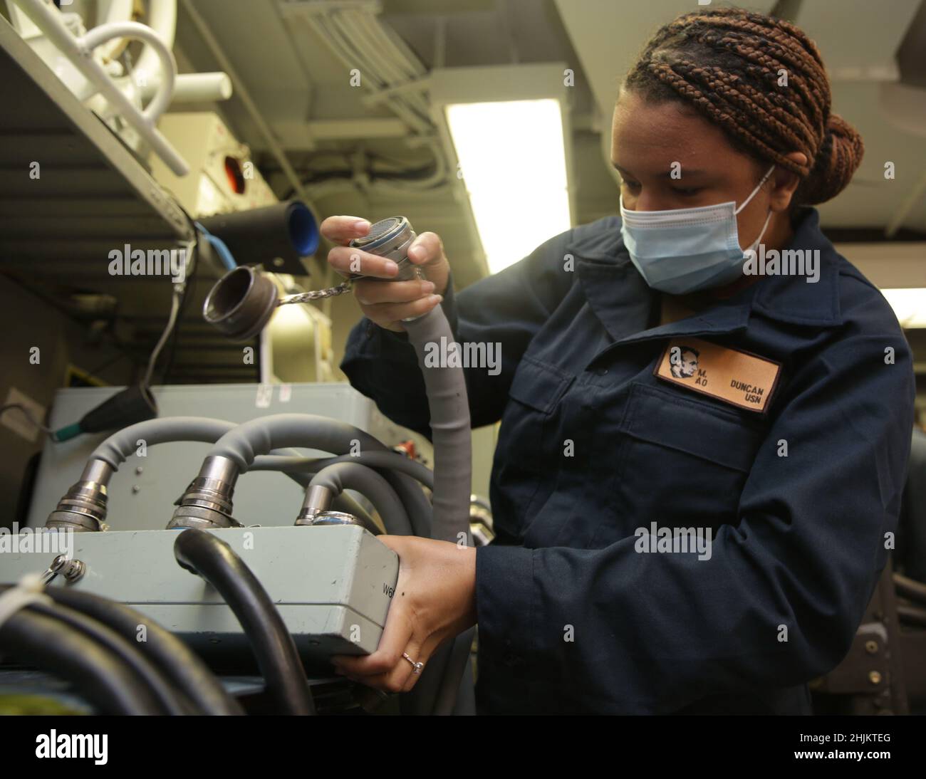 PHILIPPINE SEA (Jan. 22, 2022) Aviation Ordnanceman Airman Maya Duncan ...
