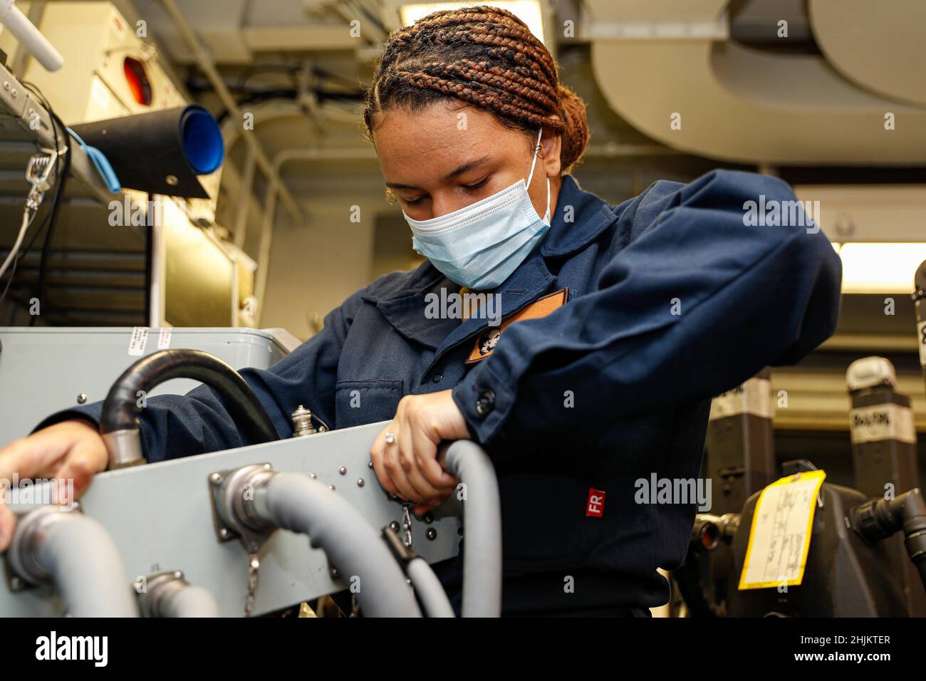 PHILIPPINE SEA (Jan. 22, 2022) Aviation Ordnanceman Airman Maya Duncan ...