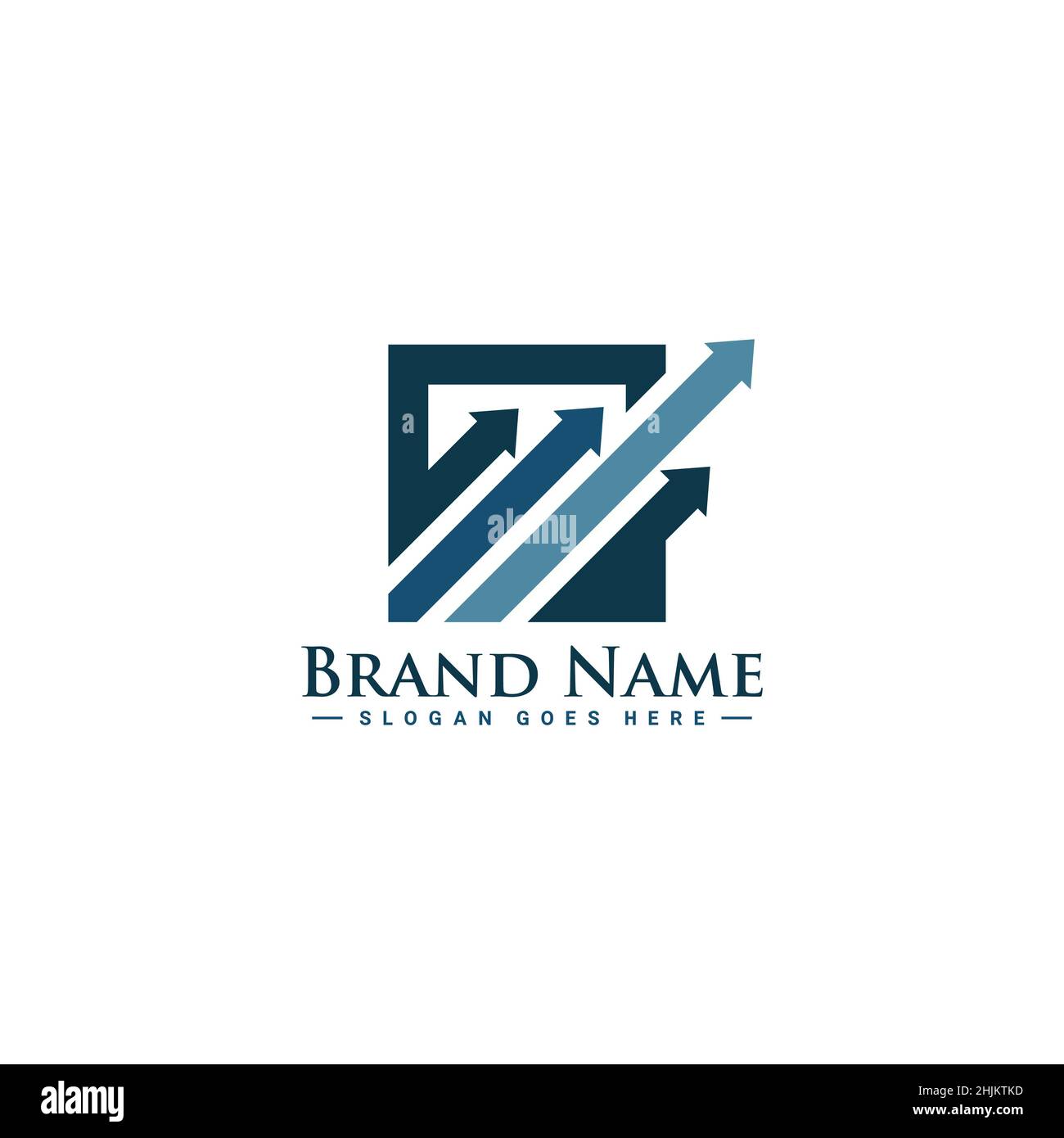 Finance Business Logo - Vector Template of Finance Logo With Growing ...