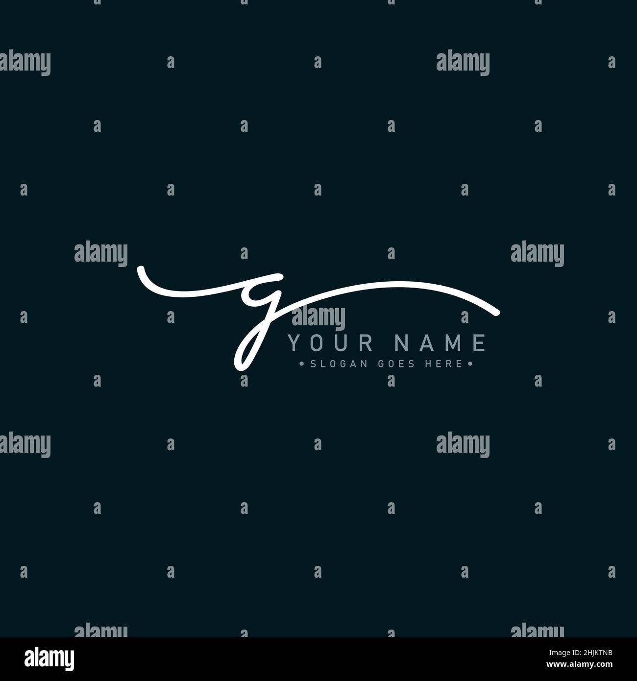 Handwritten Signature Logo for Initial Letter G - Simple Signature Logo ...